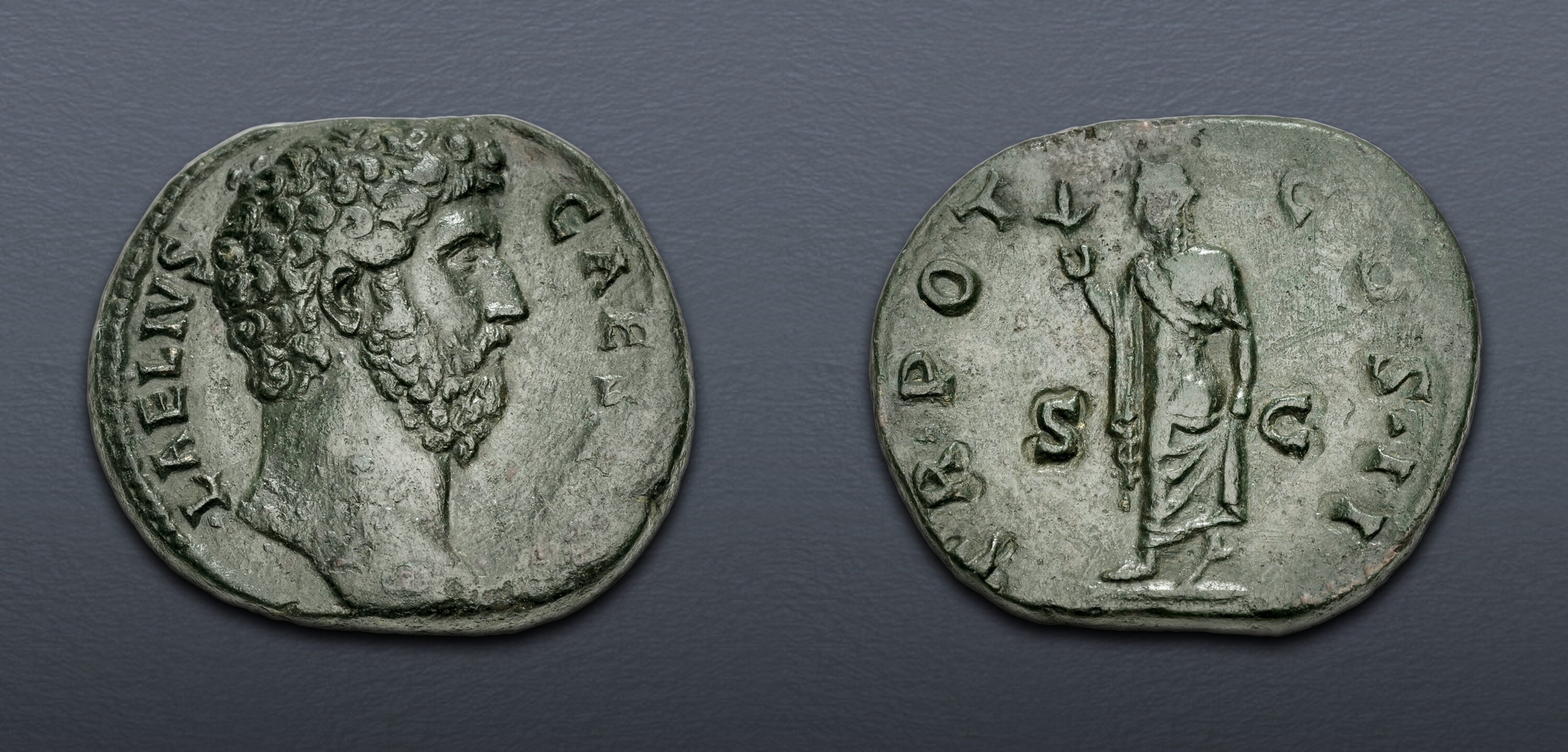 Aelius. Caesar, AD 136-138. Æ Dupondius (or As) (25.5mm, 13.32 g, 6h ...