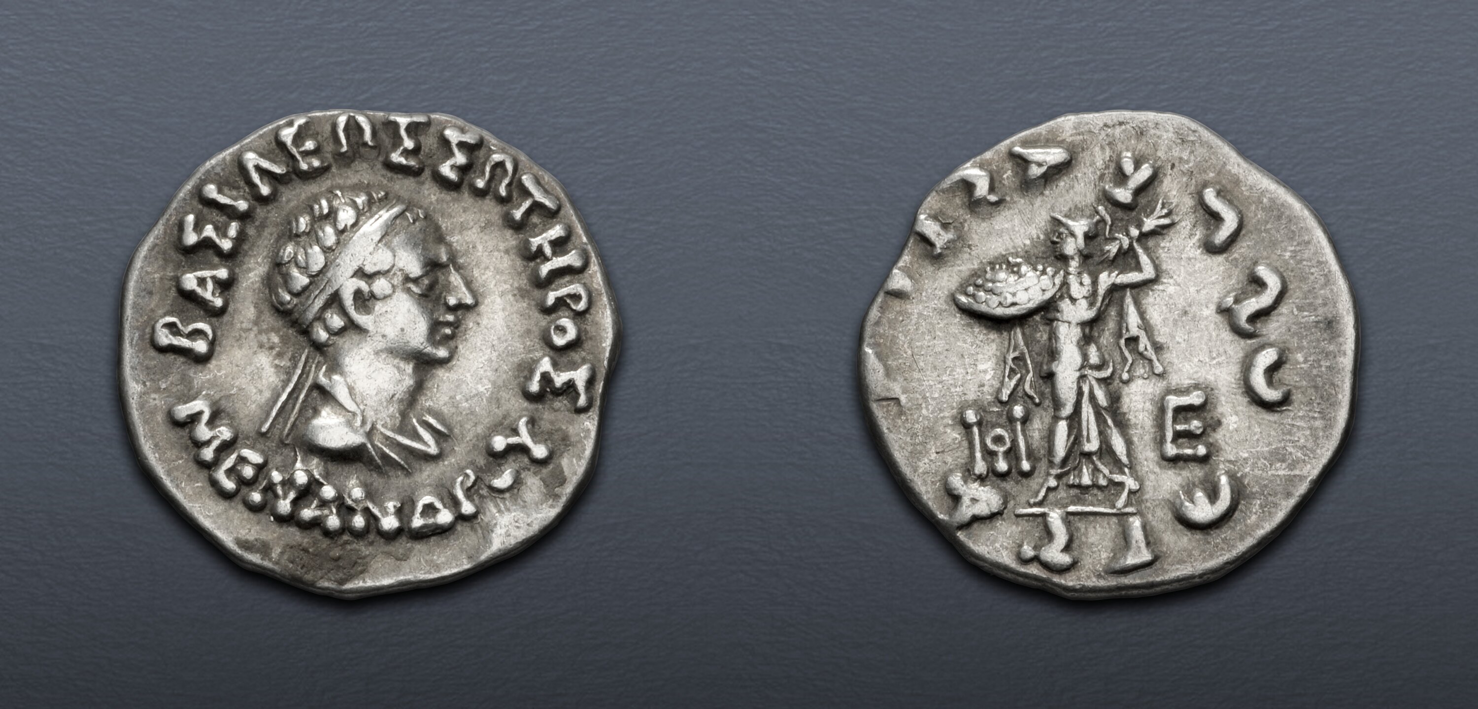 BAKTRIA, Indo-Greek Kingdom. Menander I Soter. Circa 155-130 BC. AR ...