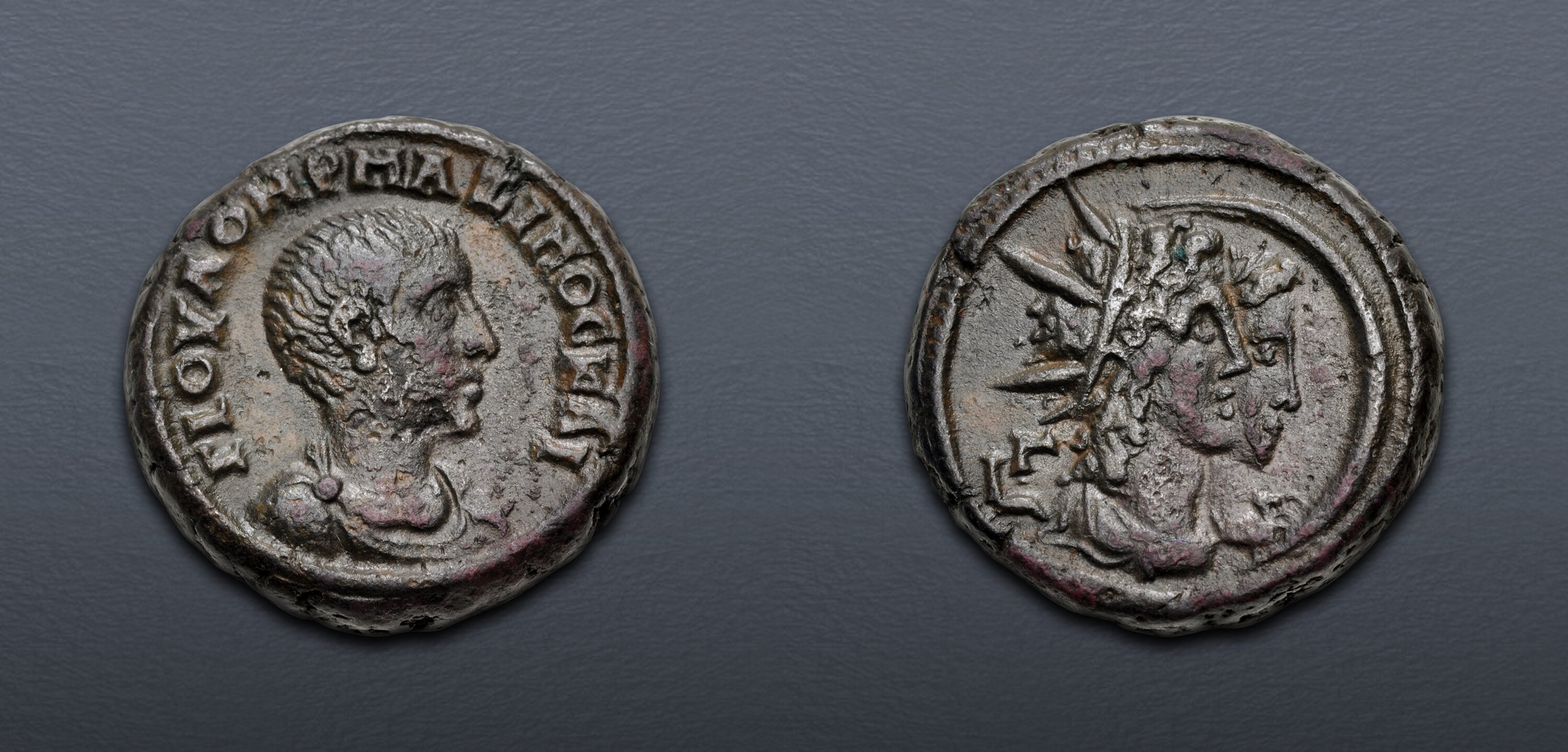 EGYPT, Alexandria. Maximus. Caesar, AD 235/6-238. Potin Tetradrachm (22 ...