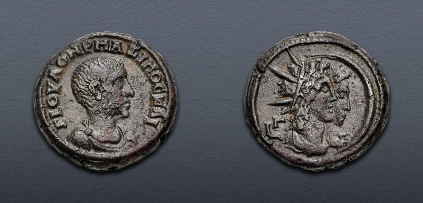 EGYPT, Alexandria. Maximus. Caesar, AD 235/6-238. Potin Tetradrachm (22 ...