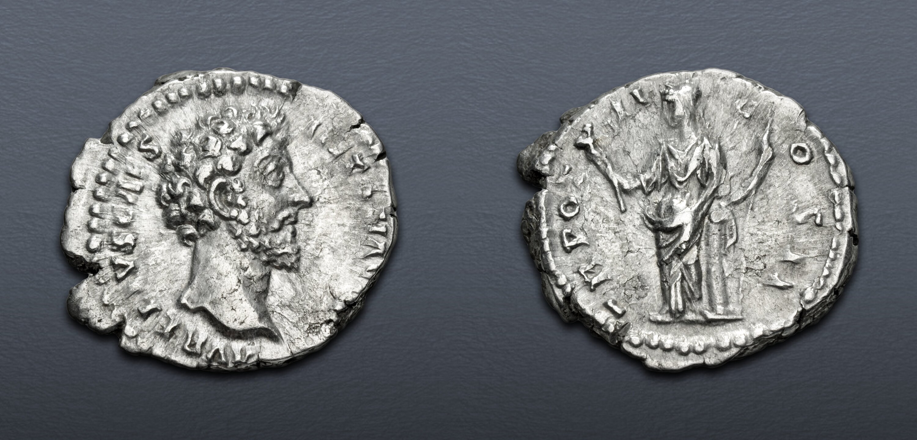 Marcus Aurelius. As Caesar, AD 139-161. AR Denarius (18mm, 3.29 g, 6h ...