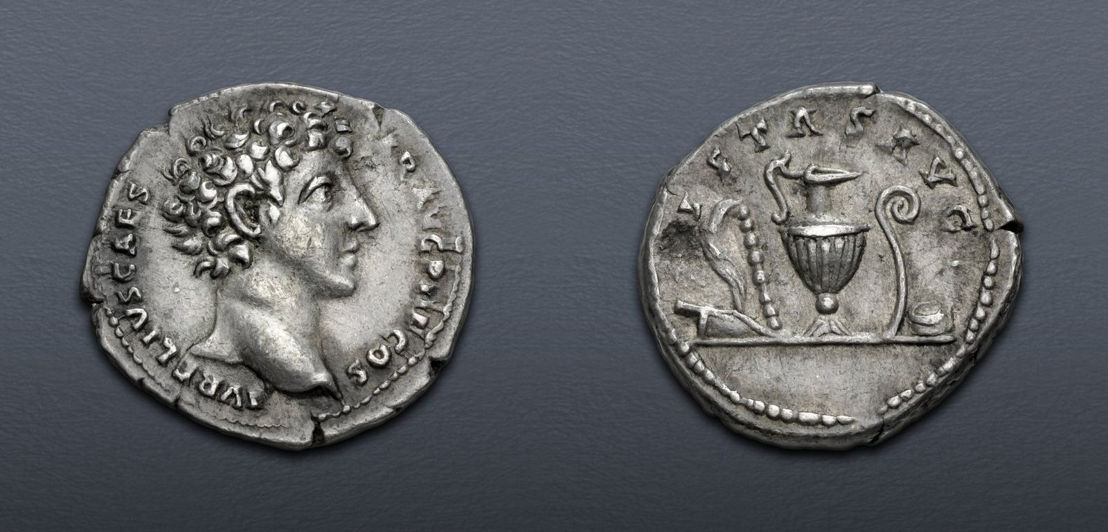 Marcus Aurelius. As Caesar, AD 139-161. AR Denarius (18.5mm, 3.61 g ...