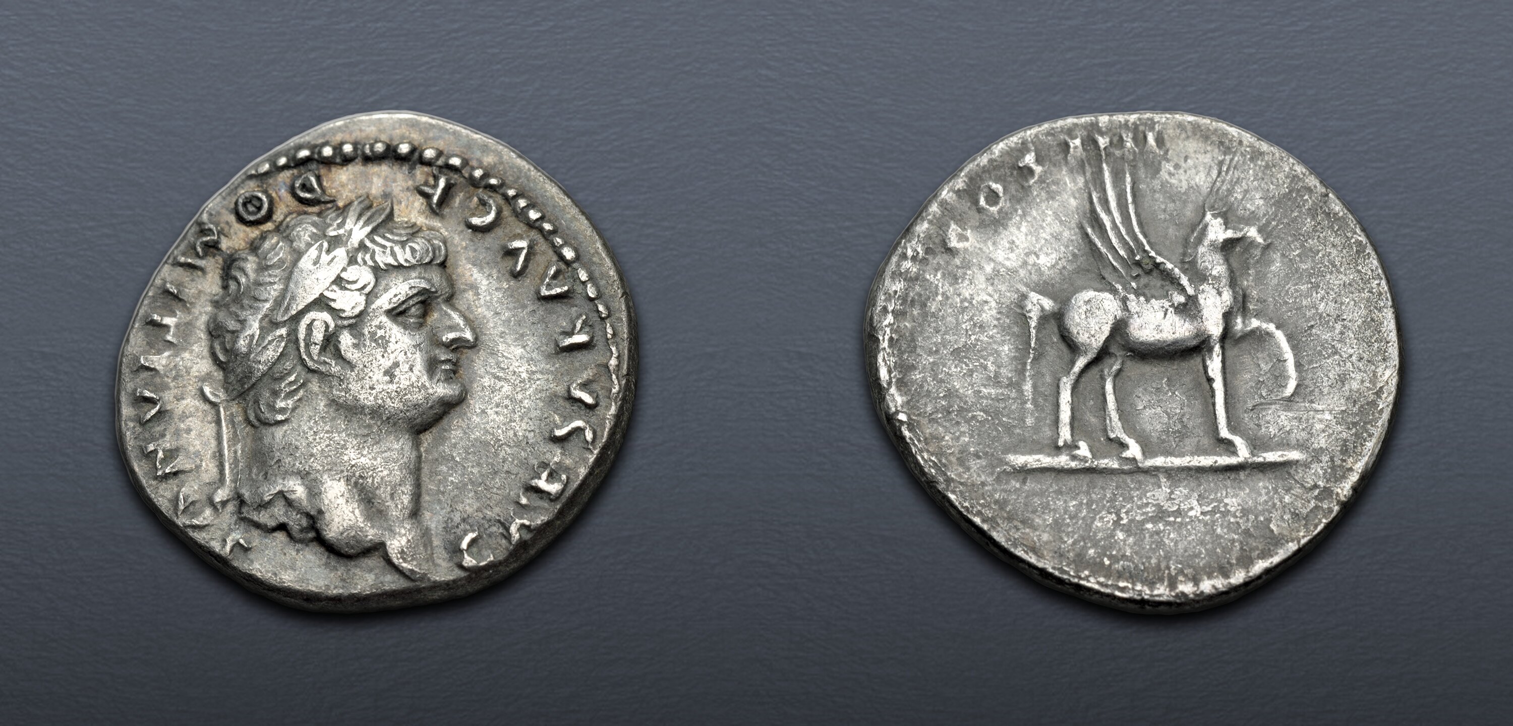 Domitian. As Caesar, AD 69-81. AR Denarius (17.5mm, 3.12 g, 6h). Rome ...