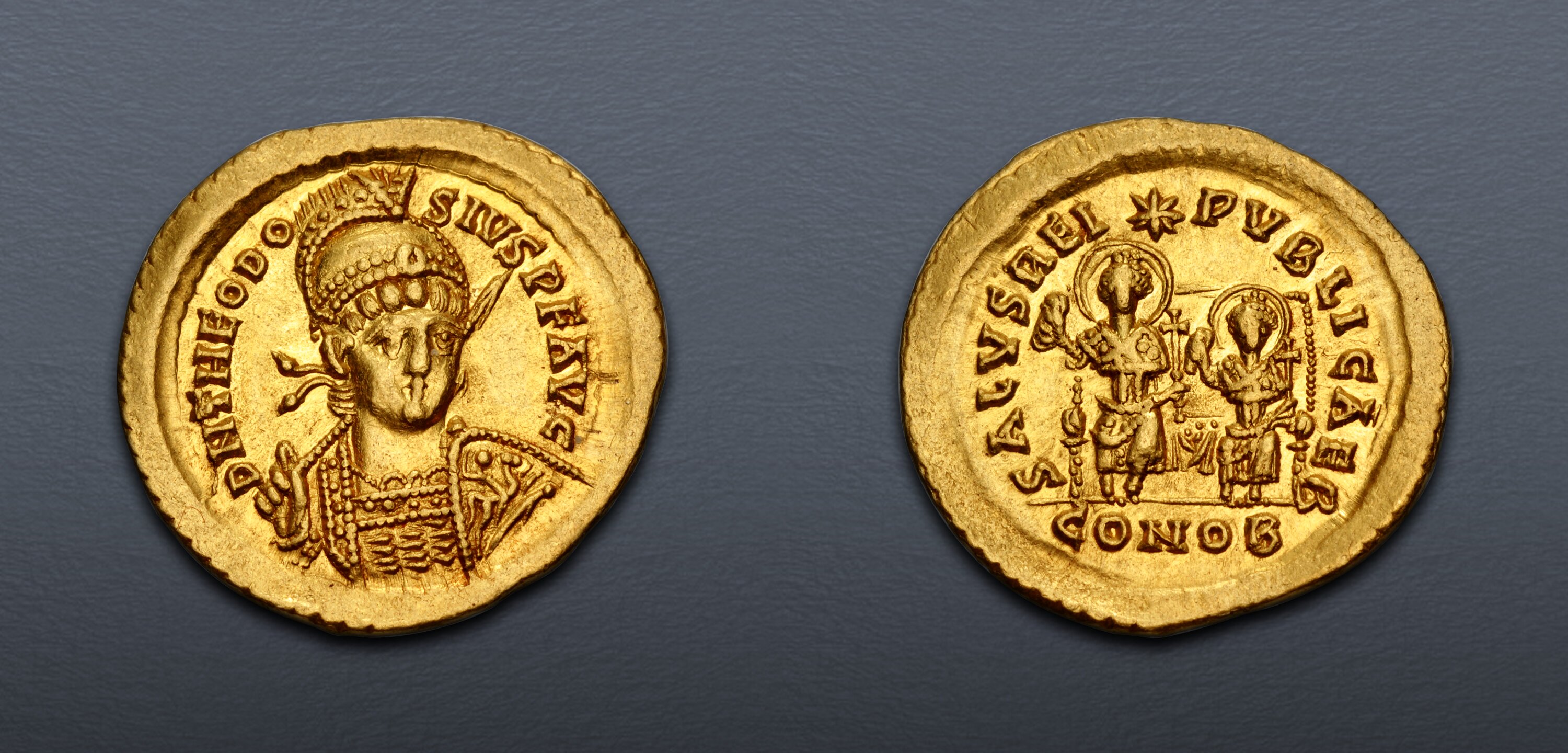 Theodosius II. AD 402-450. AV Solidus (21.5mm, 4.46 g, 7h ...