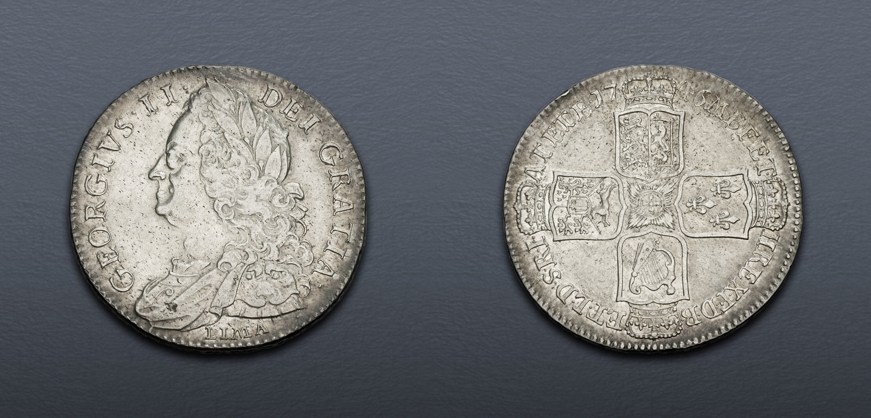 HANOVER. George II. 1727-1760. AR Halfcrown. Dated 1746 LIMA and RY D ...