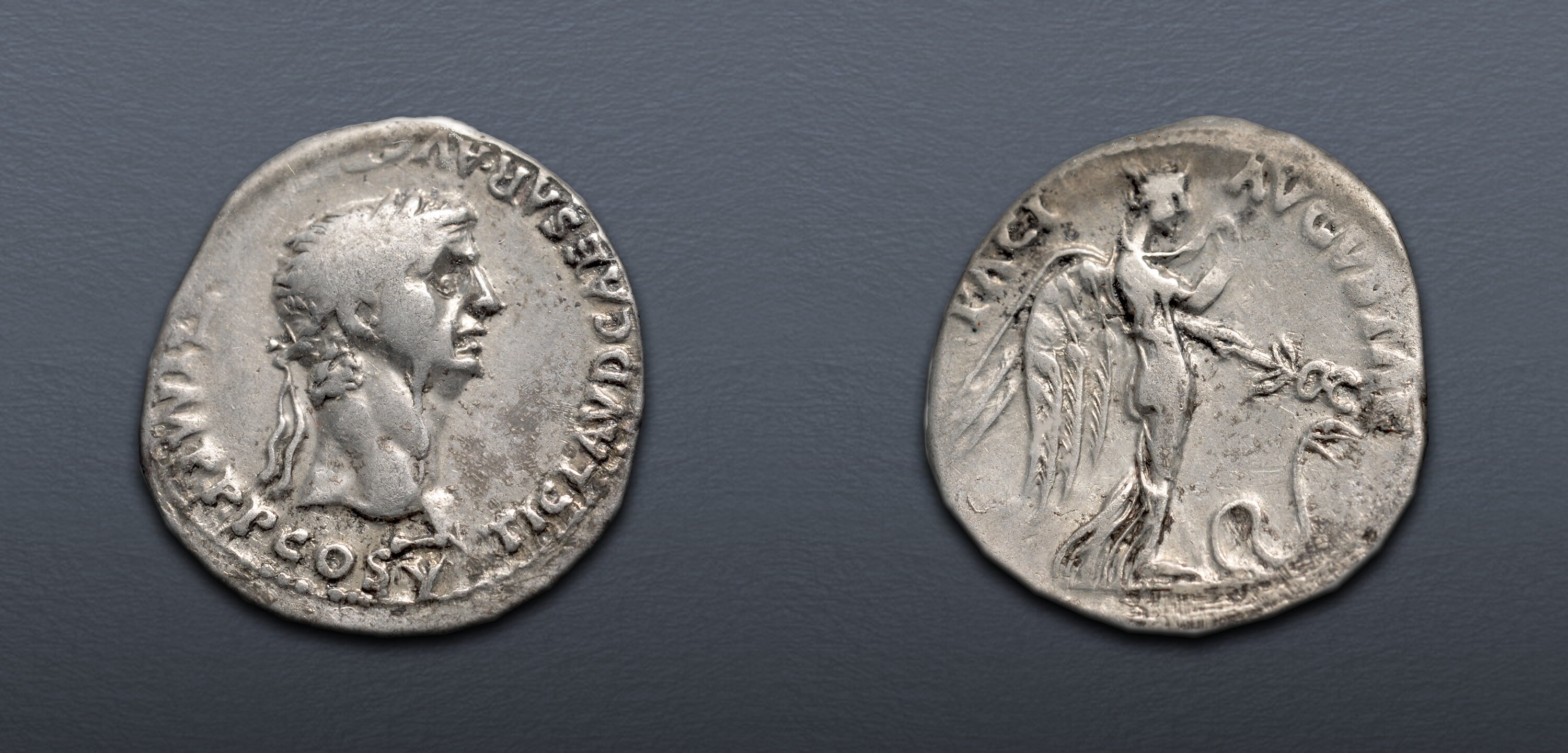 Claudius. AD 41-54. AR Denarius (17.5mm, 11h). Rome mint. Struck AD 51 ...