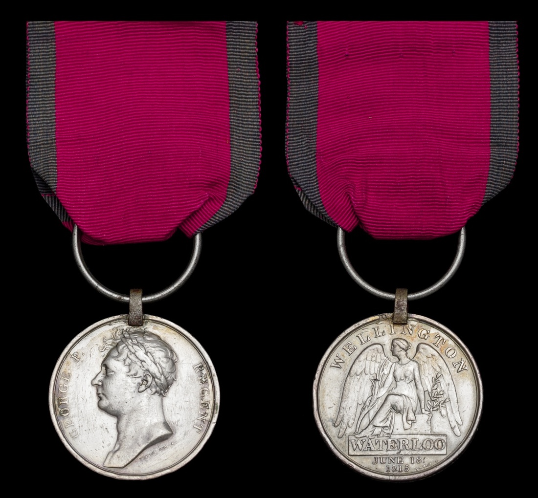 The Waterloo Medal awarded to Lieutenant J. Robinson, 32nd (Cornwall ...