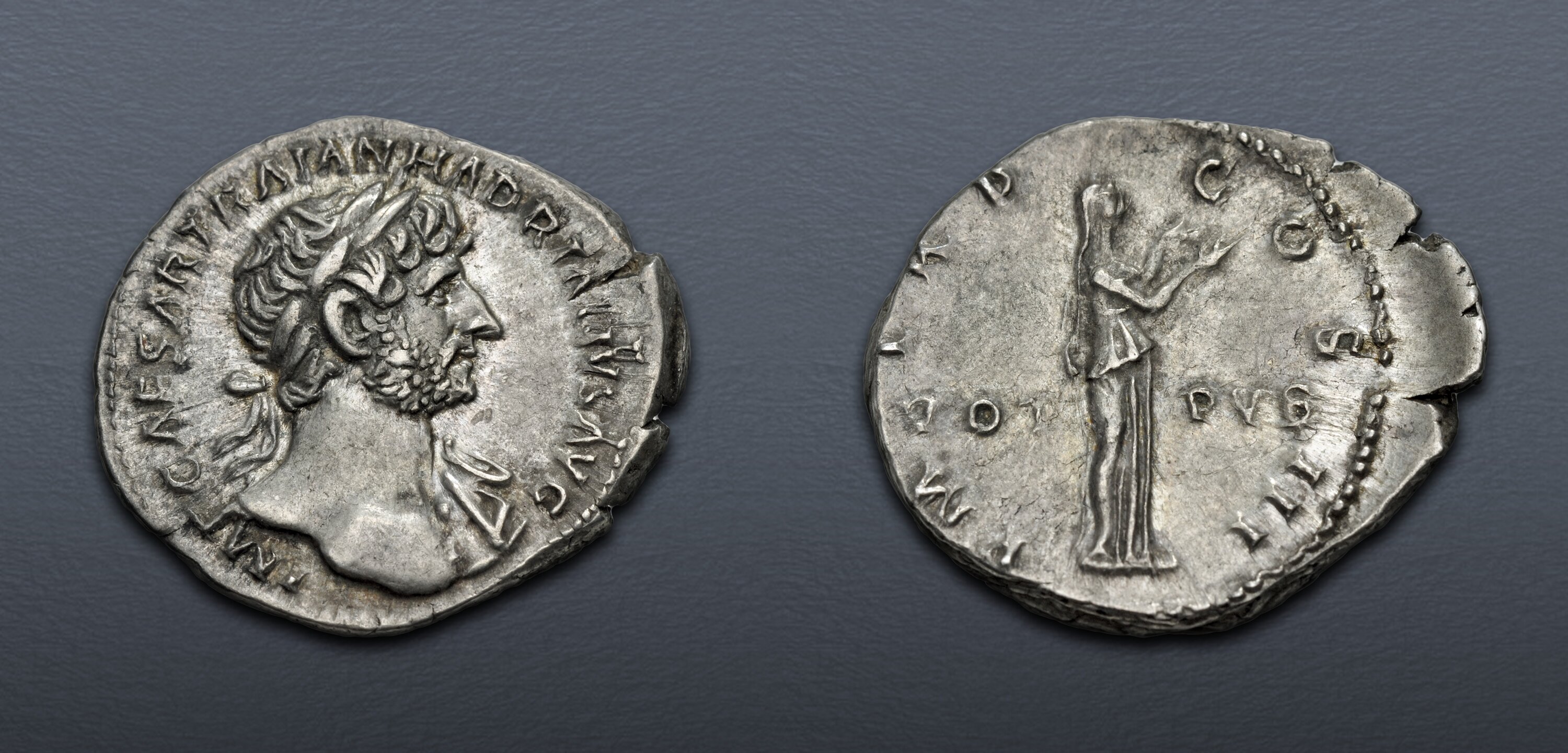 Hadrian. AD 117-138. AR Denarius (20mm, 3.37 g, 6h). Rome mint. Struck ...
