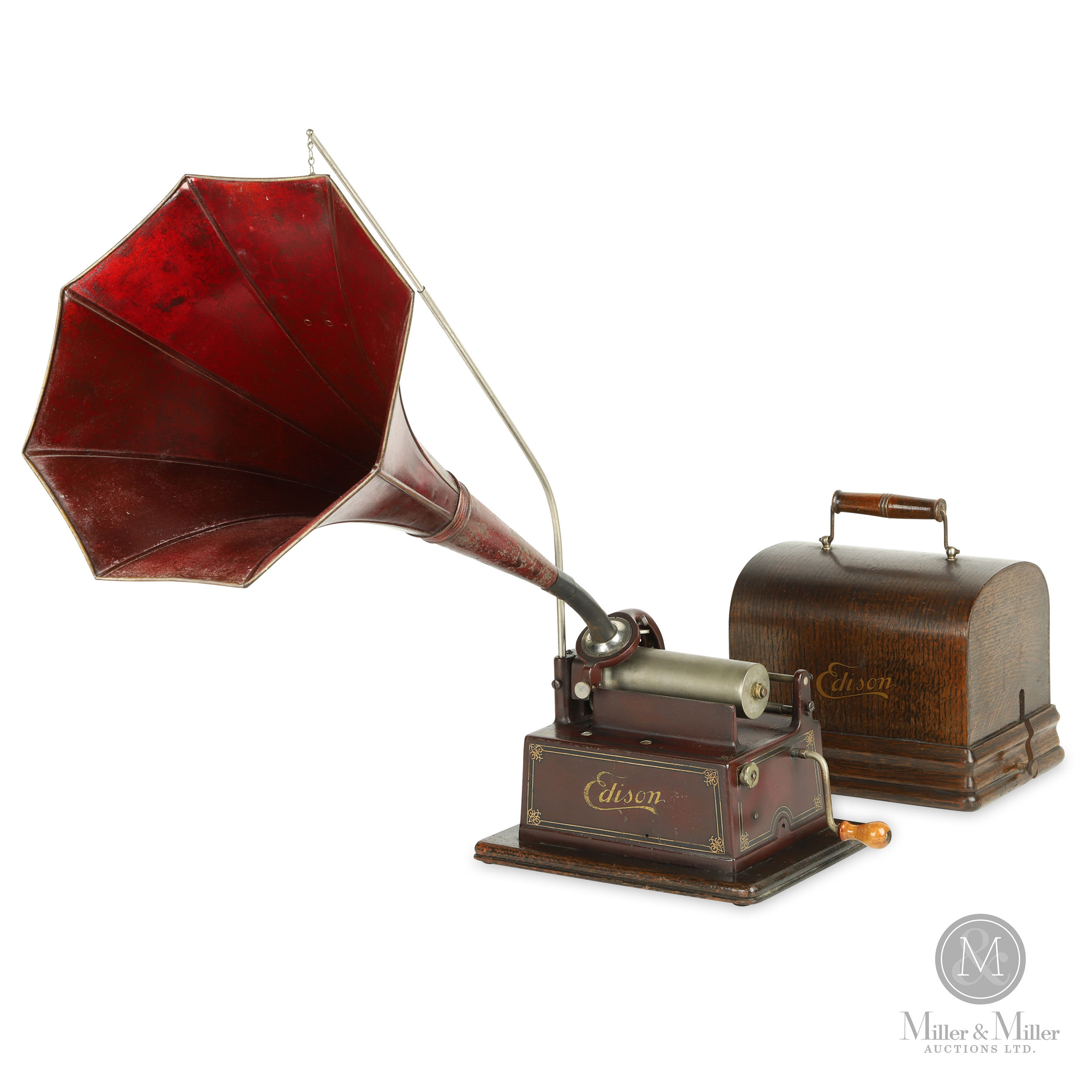 Edison Gem Model D "Maroon Gem" Cylinder Phonograph | Barnebys