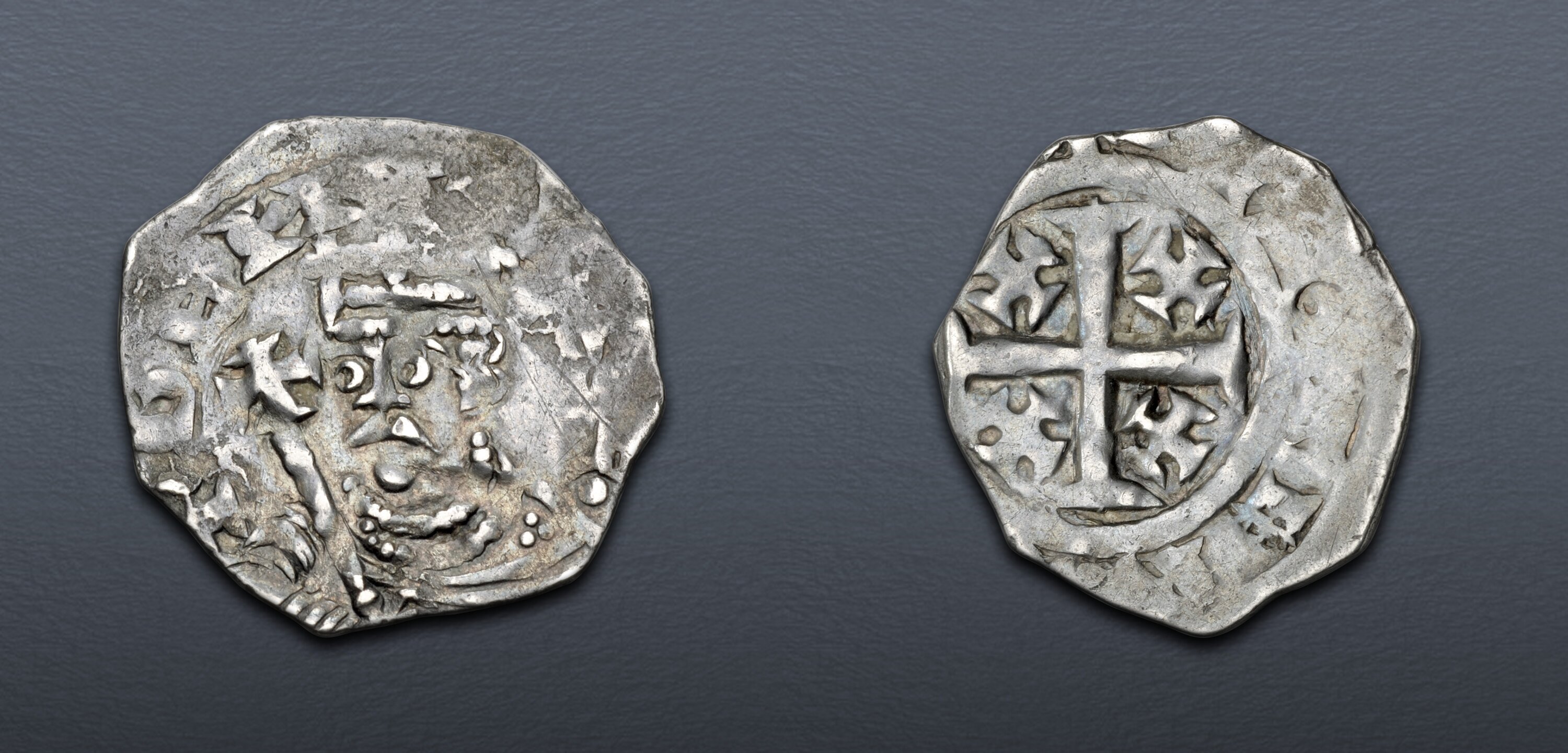 PLANTAGENET. Henry II. 1154-1189. AR Penny (19mm, 1.43 g, 8h). Cross ...
