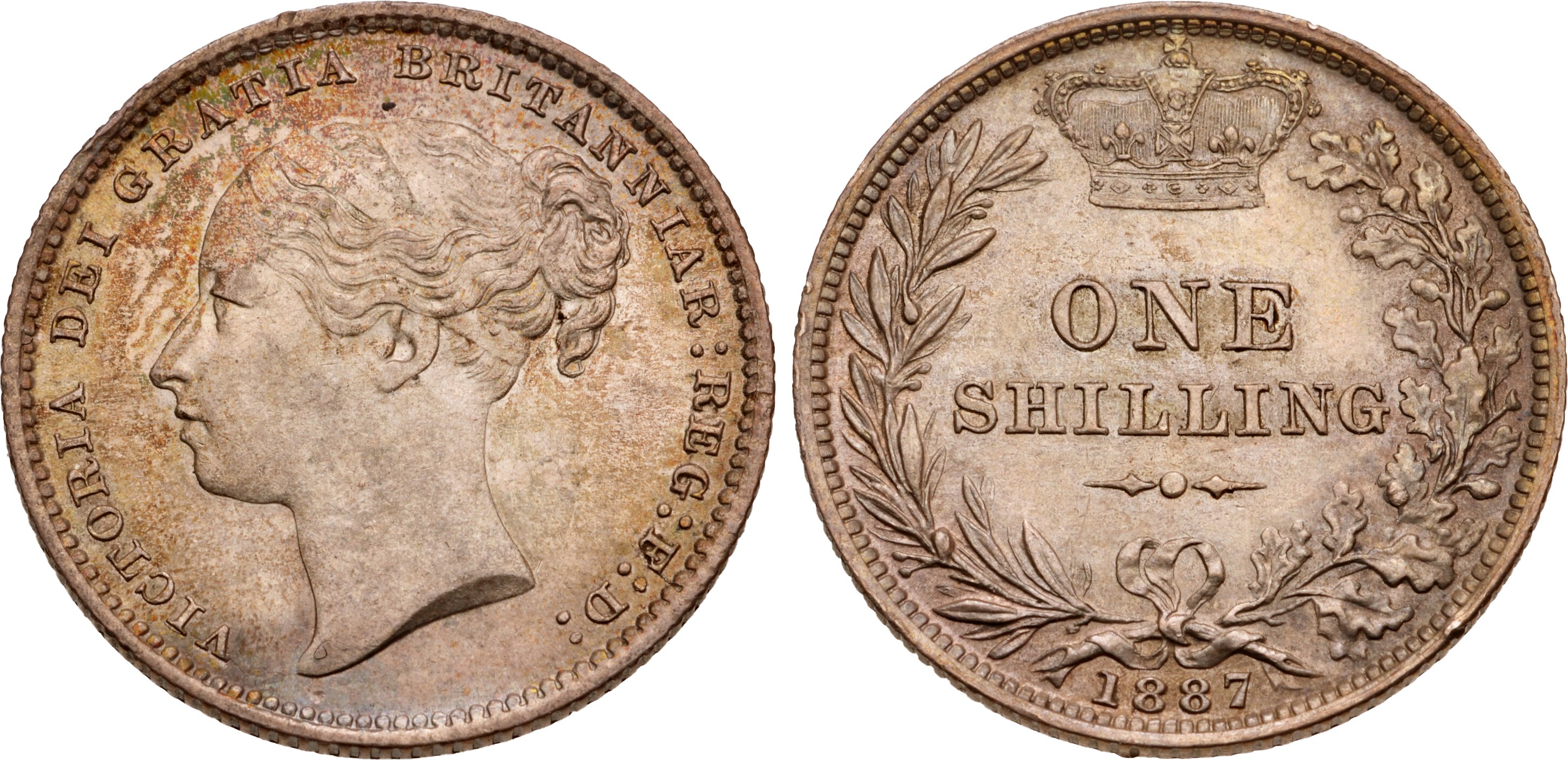 Victoria. AR Shilling. 1887. Fourth young head, type A7. | Classical ...