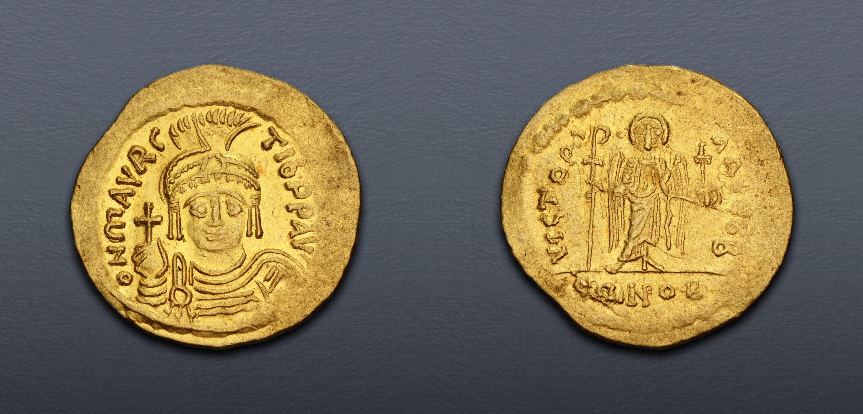 Maurice Tiberius. 582-602. AV Solidus (21mm, 4.48 g, 6h ...