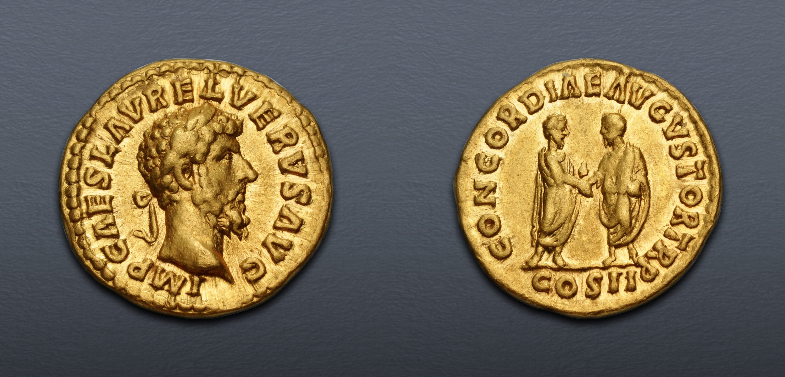 Lucius Verus. AD 161-169. AV Aureus (19mm, 7.30 g, 1h). Rome mint. Struck under Marcus Aurelius ...