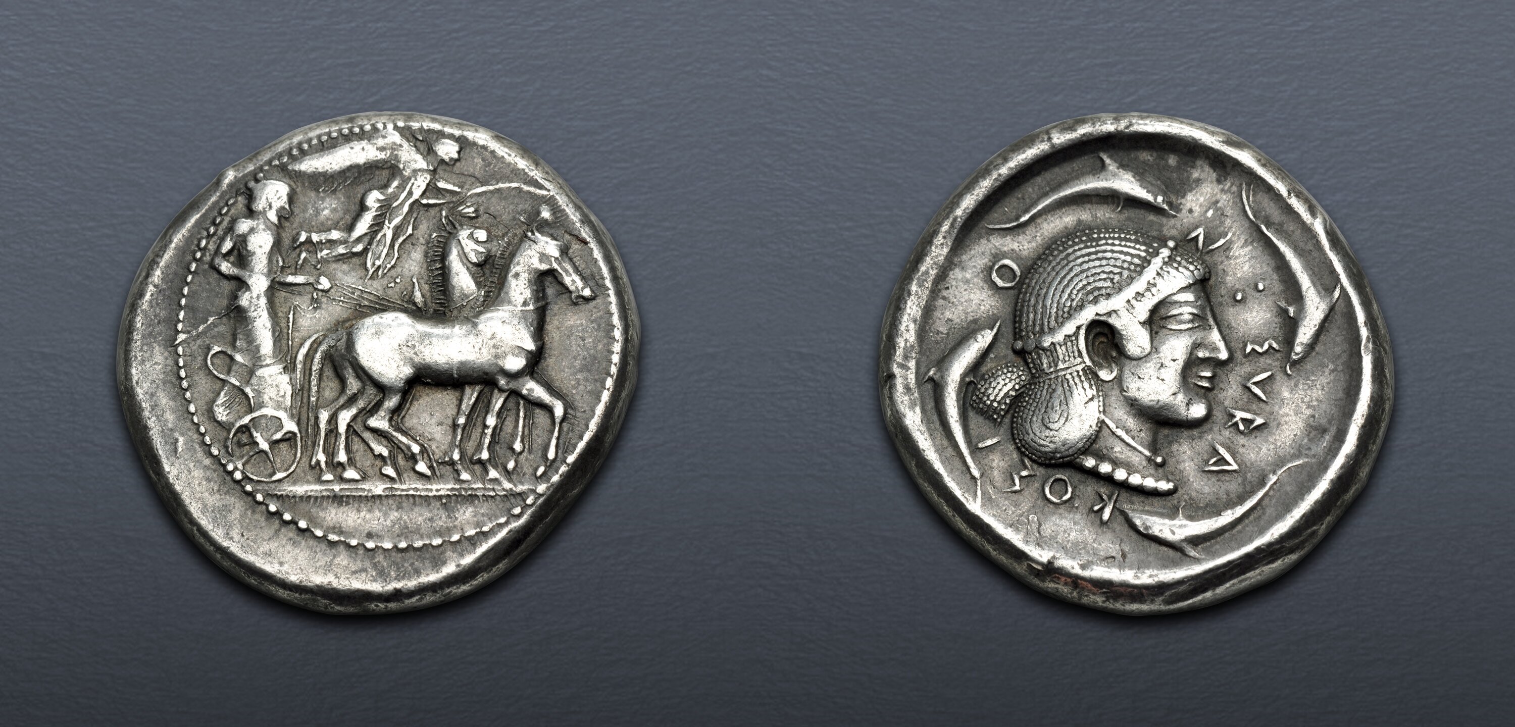 SICILY, Syracuse. Gelon I. 485-478 BC. AR Tetradrachm (26.5mm, 17.11 g ...
