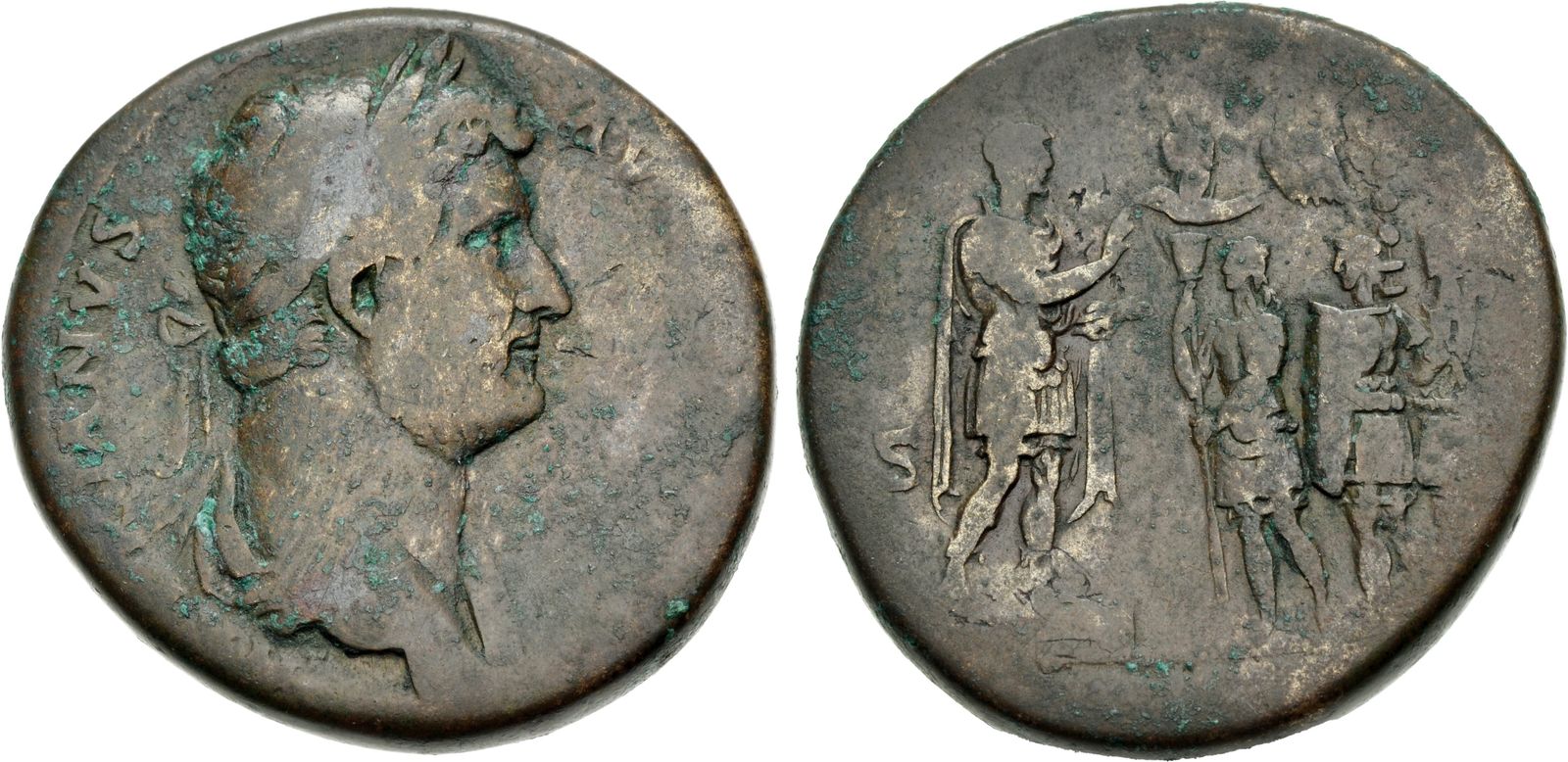 ROMAN IMPERIAL. Hadrian. AD 117-138. Æ Sestertius (32mm, 26.84 g, 12h ...