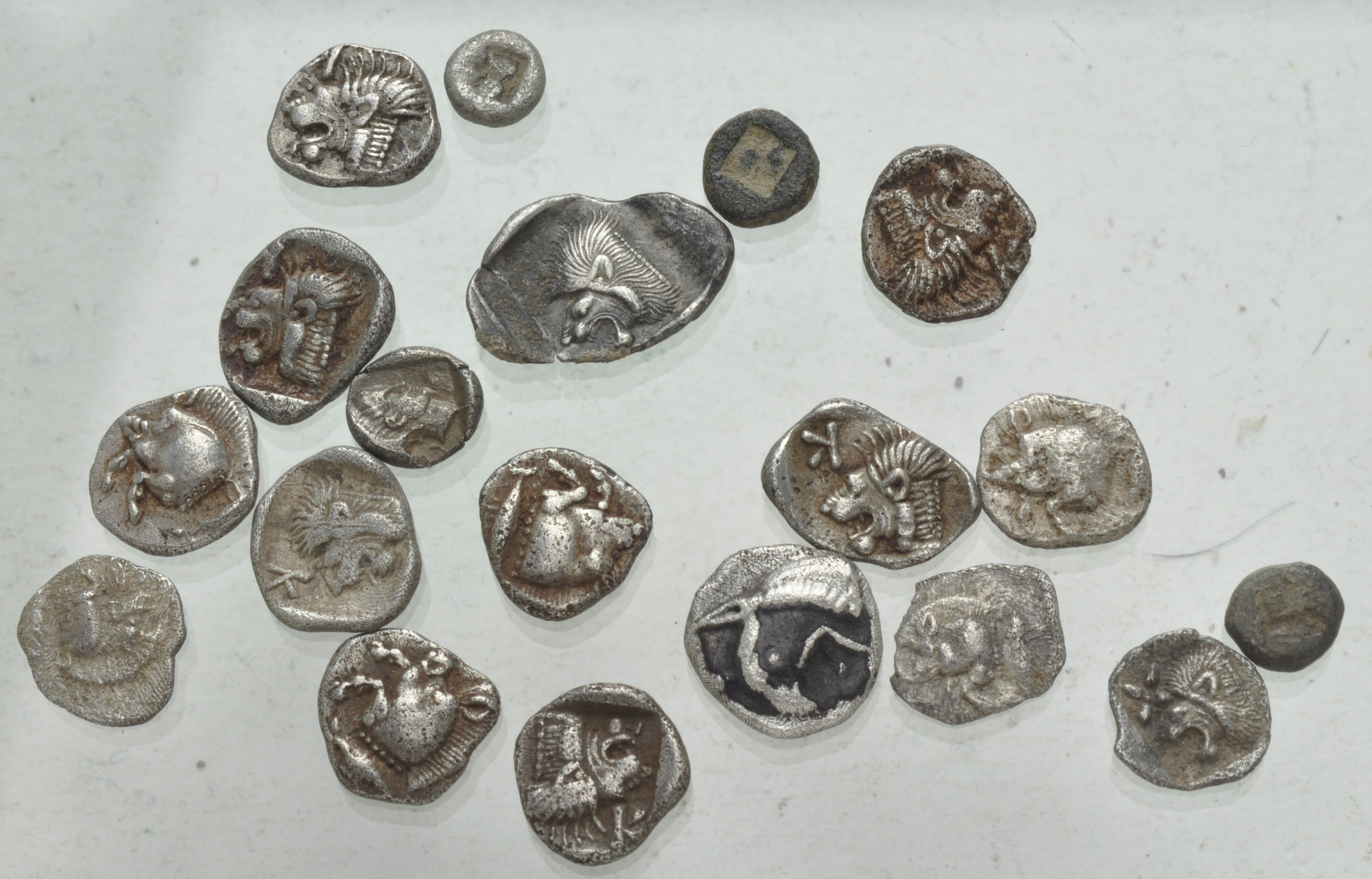 GREEK. Asia Minor. Lot of nineteen (19) silver and billon fractions ...