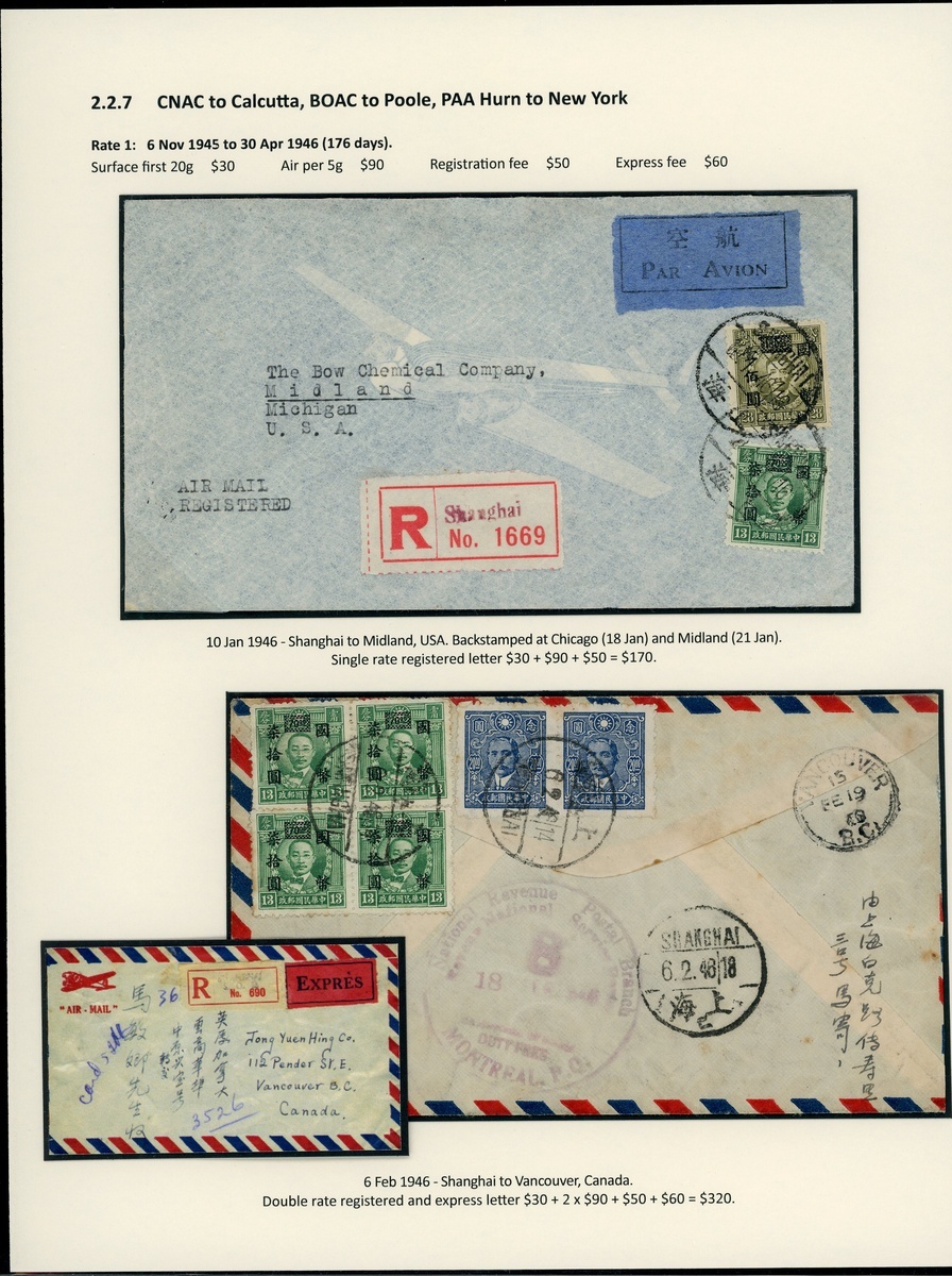 China International Airmails World War 2 Disrupted Routes Calcutta ...