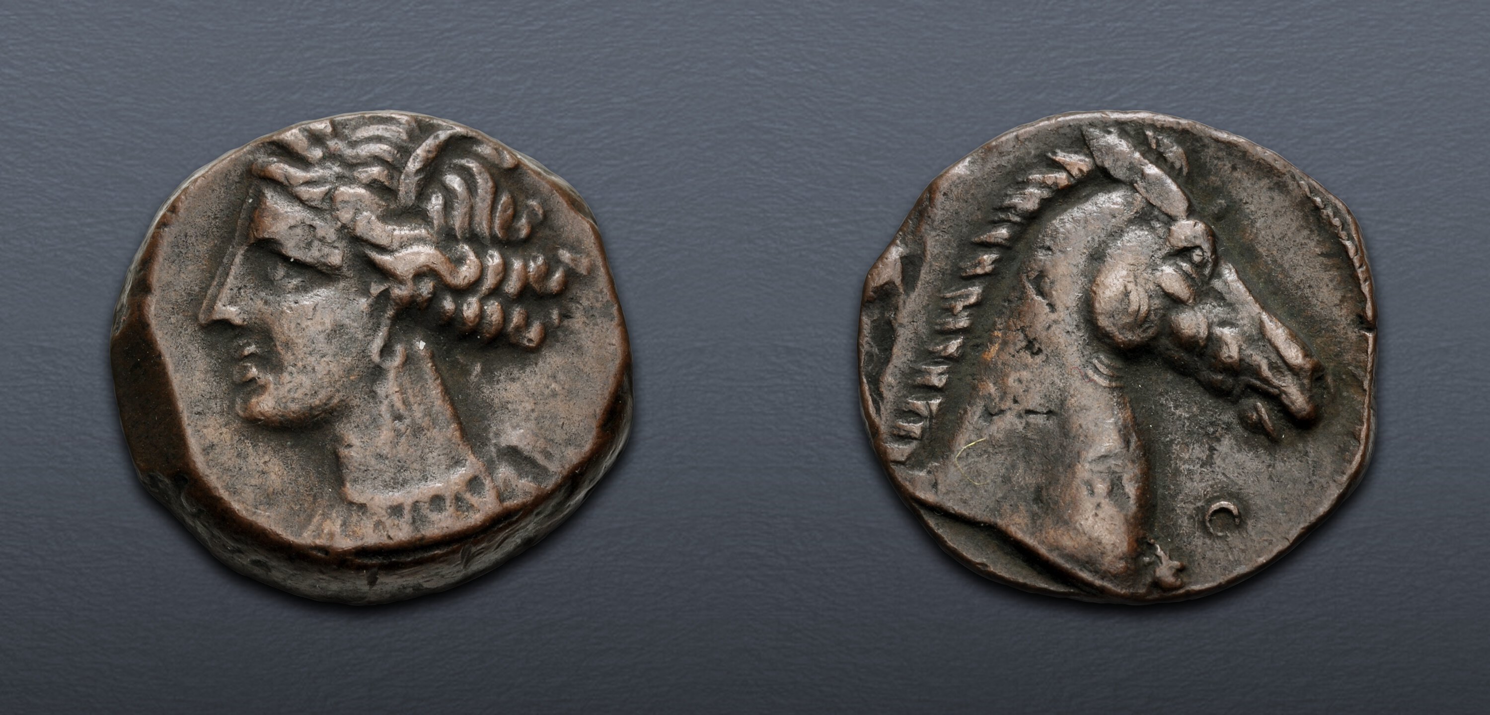 CARTHAGE. Circa 300-264 BC. Æ Shekel(?) (18mm, 5.14 g, 6h). Carthage or ...