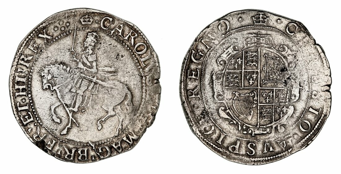Charles I (1625-1649), Group 3, Type 3a1, Halfcrown, 1635-1636, Tower ...