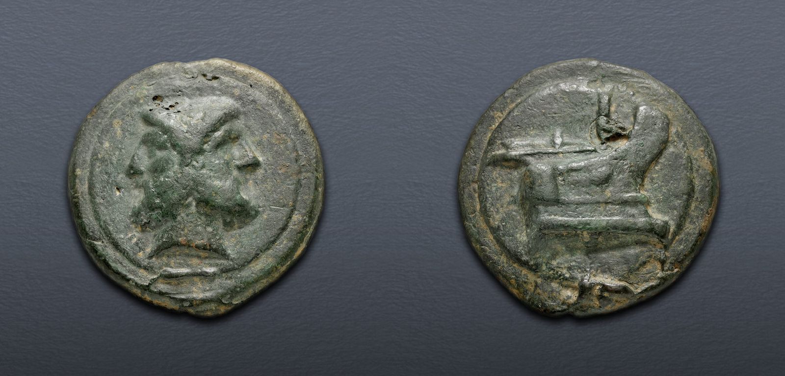 Anonymous. Circa 225-217 BC. Æ Aes Grave As (63mm, 254.9 g, 12h). Rome ...