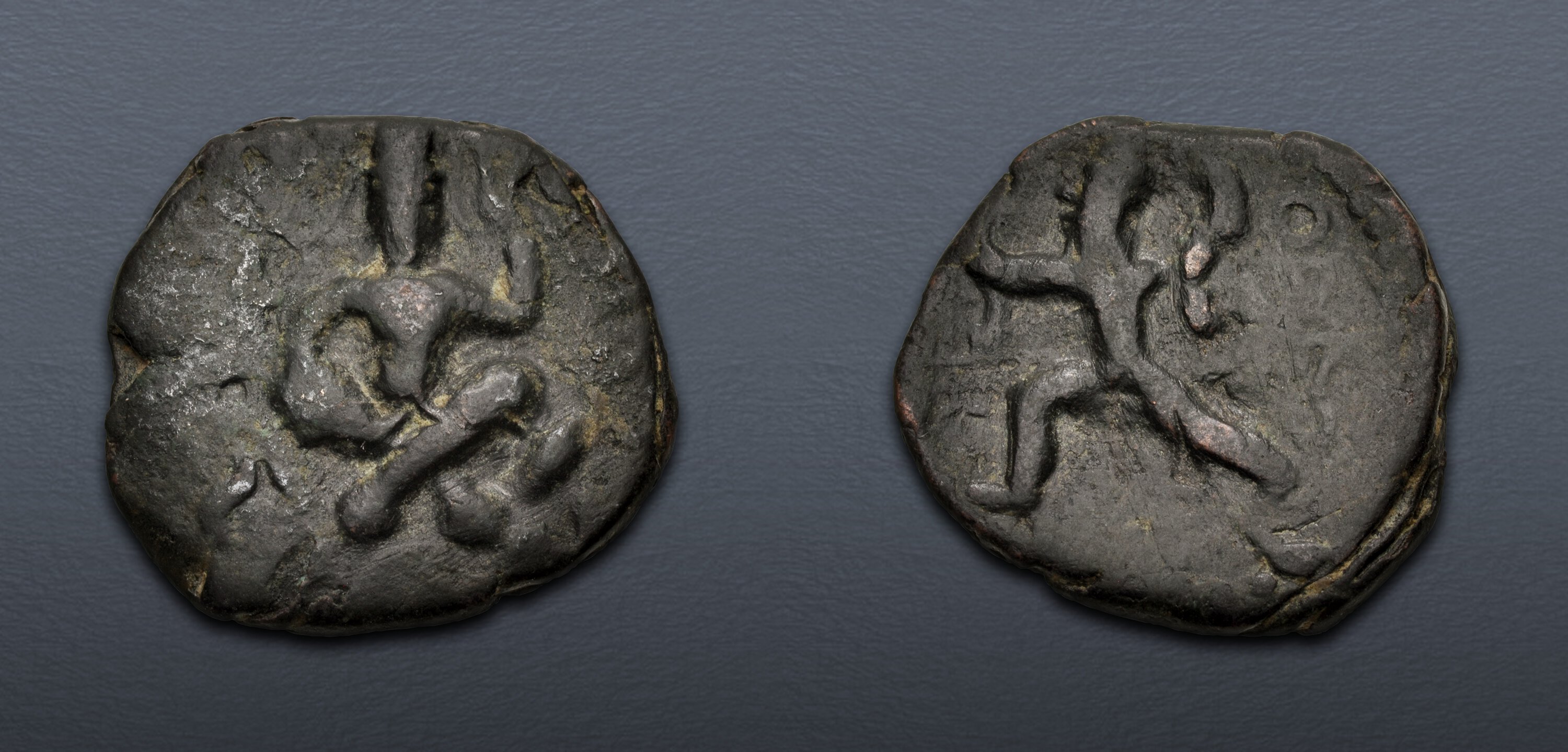 INDIA, Kushan Empire. Huvishka. Circa AD 151-190. CU Tetradrachm (24mm ...