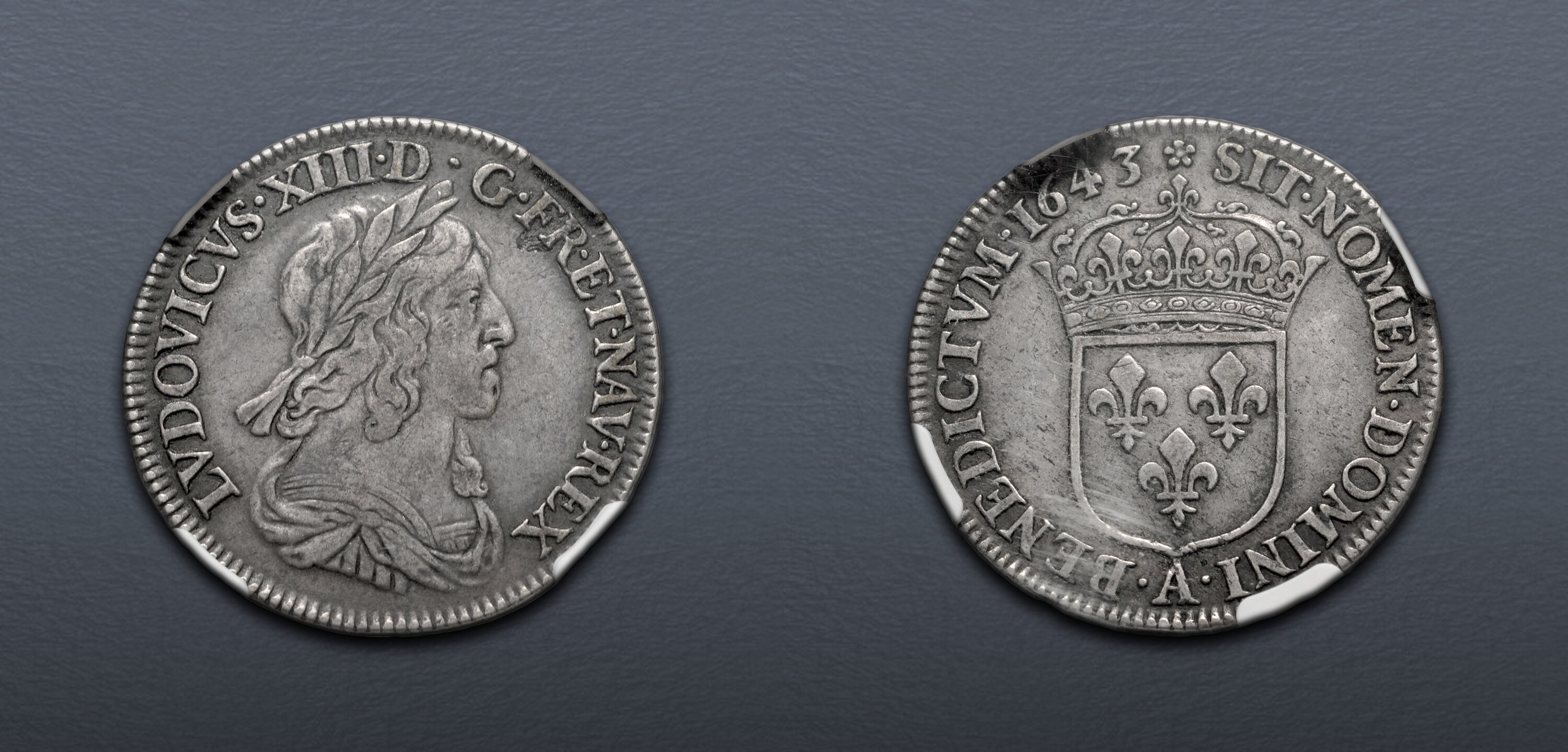 FRANCE, Royal. Louis XIII le Juste (the Just). 1610–1643. AR Quart d ...