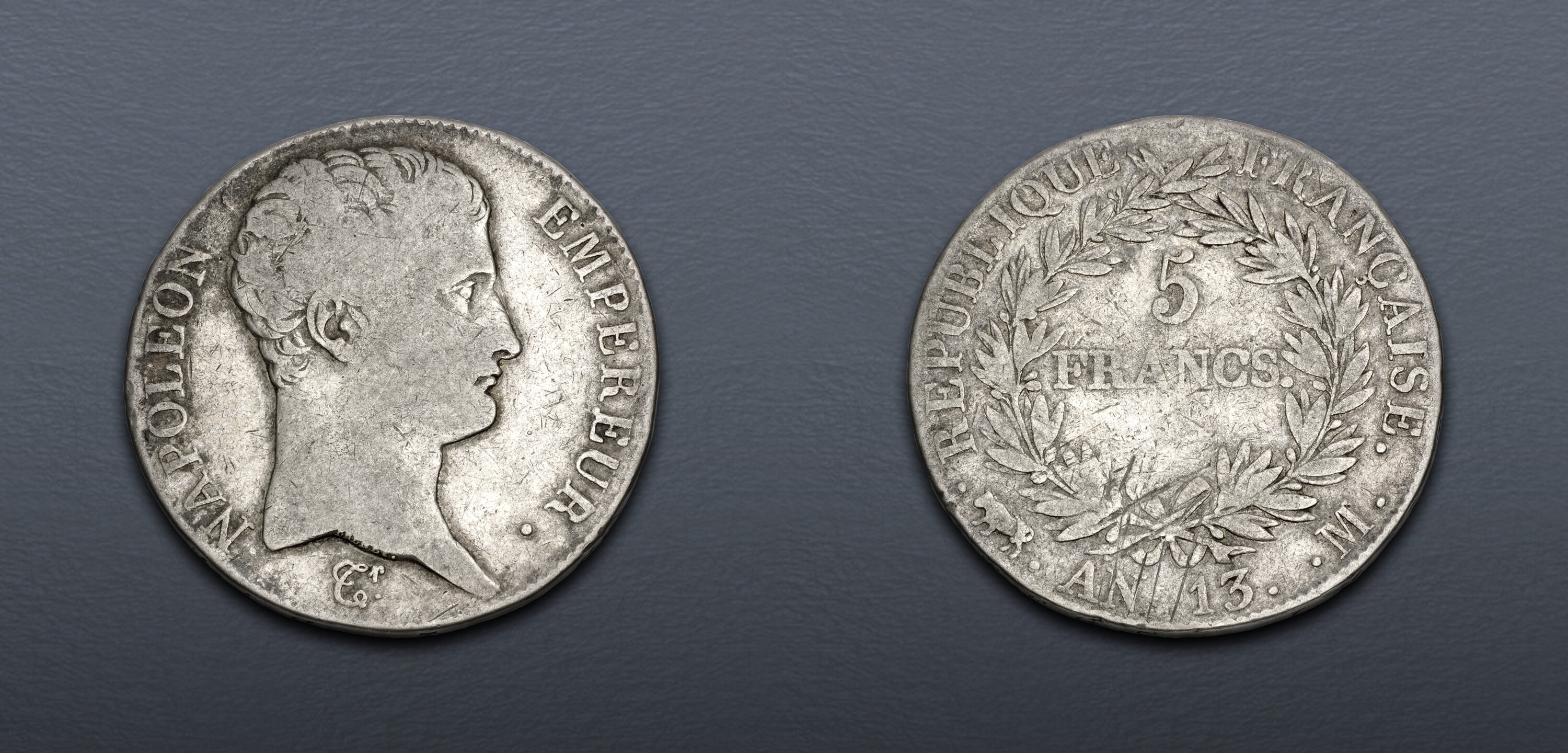 FRANCE, First Empire. Napoléon I. 1804-1814. AR 5 Francs (37mm, 24.75 g ...