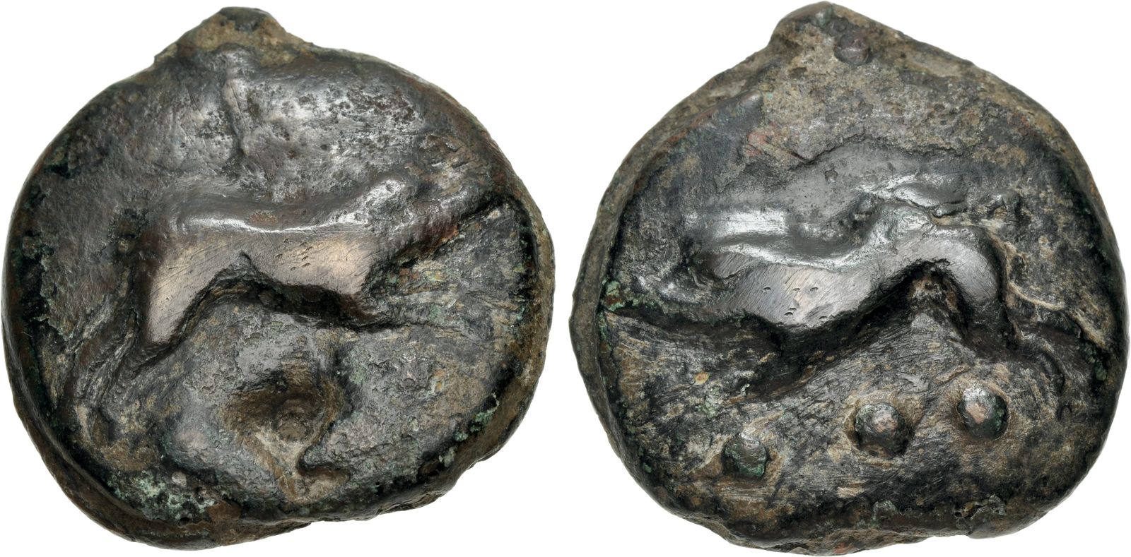 Anonymous. Circa 270 BC. Æ Aes Grave Quadrans (41mm, 79.28 g, 12h ...