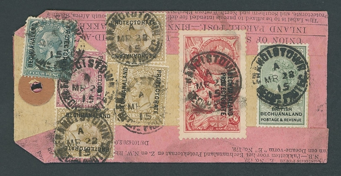 Bechuanaland Covers and Cancellations Parcel Labels 1915 (22 Mar ...