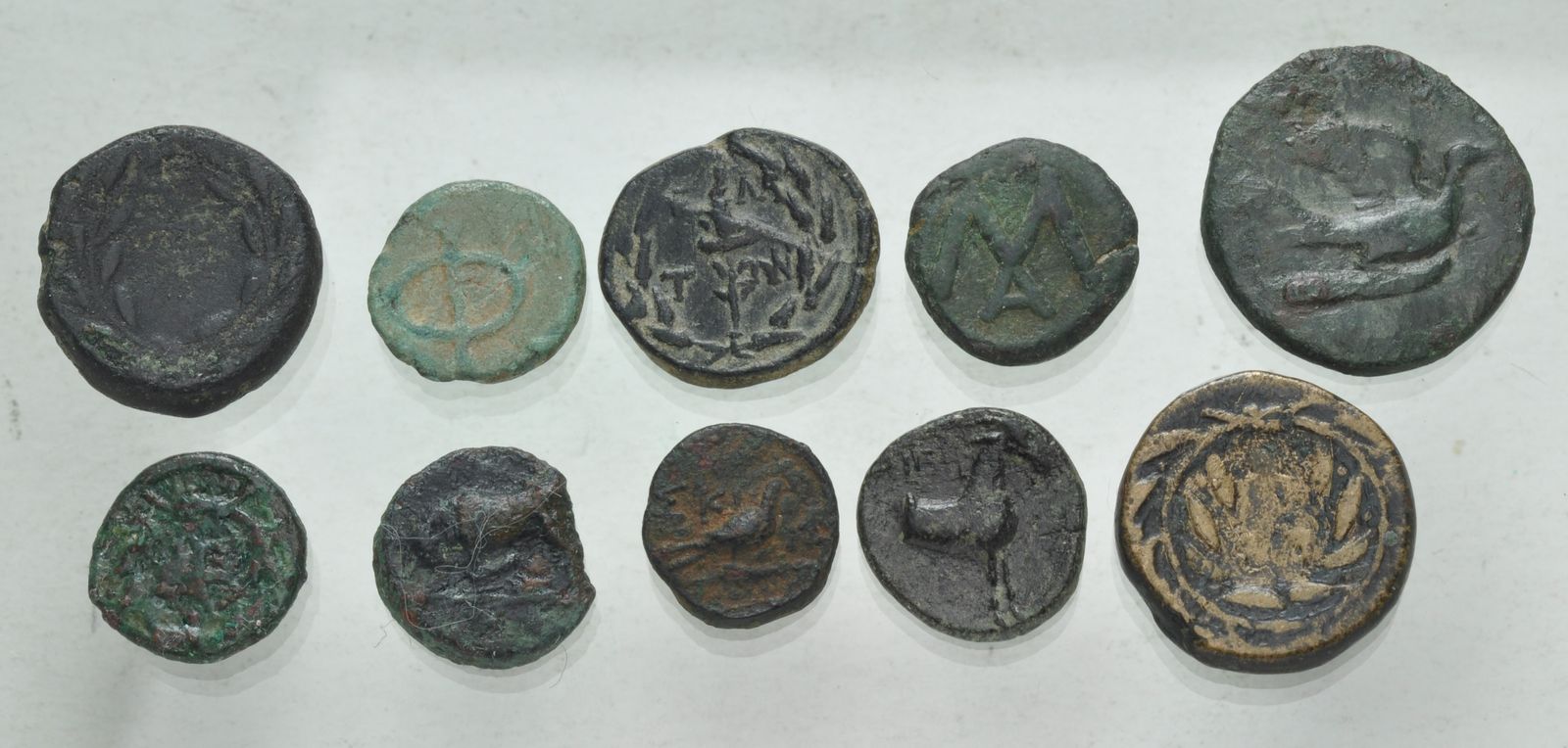 GREEK. Central & Southern Greece. Lot of ten (10) bronze issues of ...