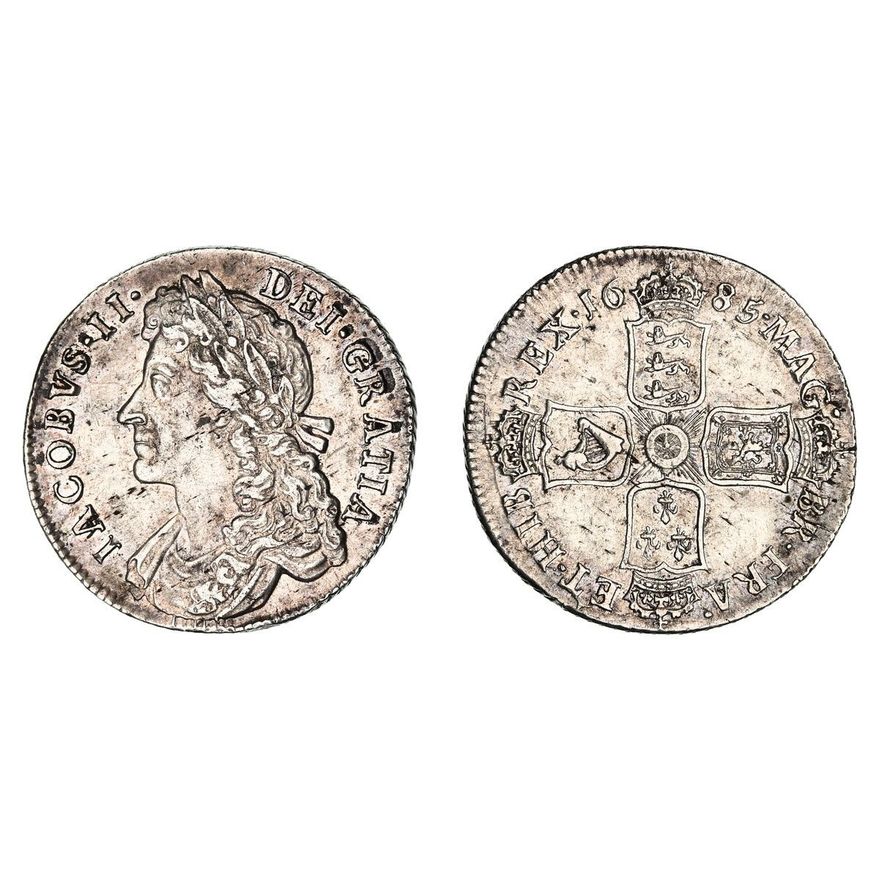 James II (1685-1688), Shilling, 1685, laureate and draped bust left ...