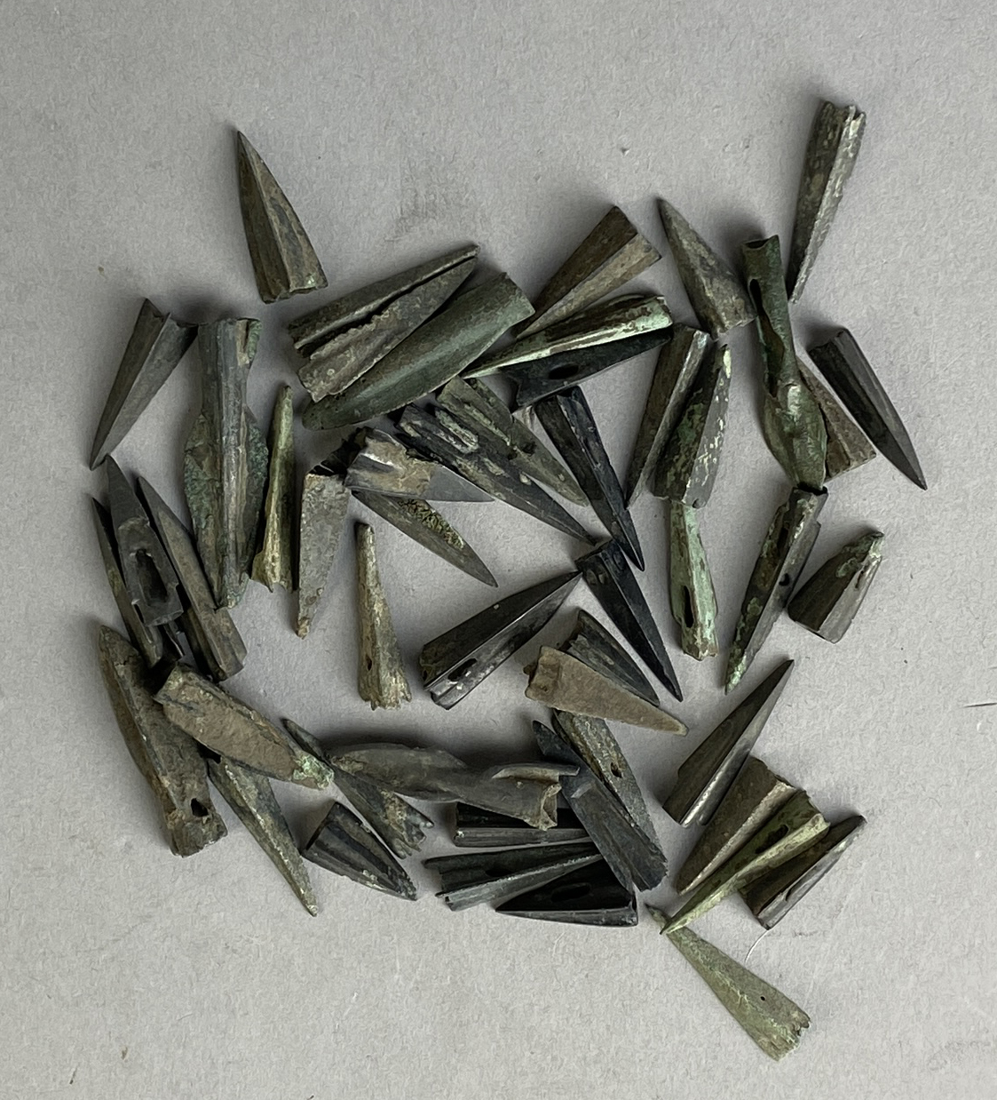 GREEK. Northern Greece. Lot of fifty (50) bronze arrowheads ...