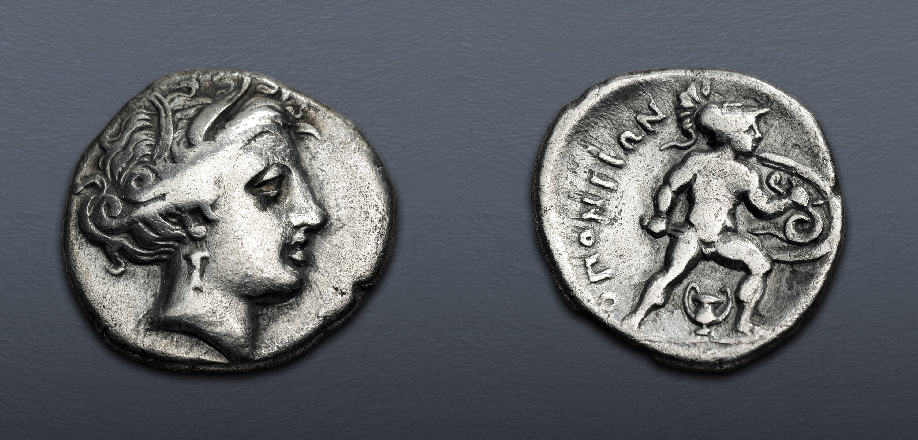 LOKRIS, Lokri Opuntii. Circa 340-330 BC. AR Hemidrachm – Triobol (16mm ...