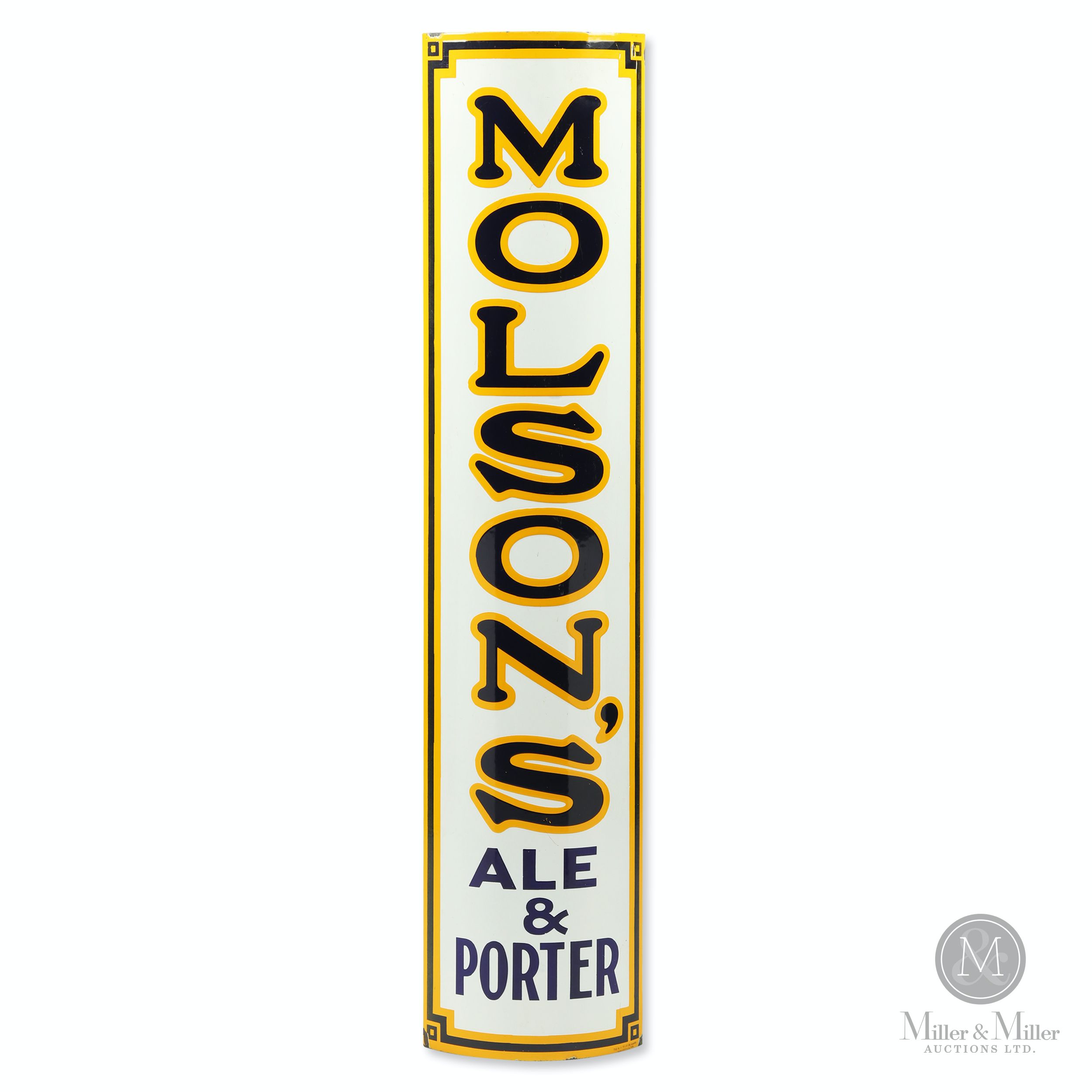 Molson Ale & Porter Porcelain Corner Sign | Barnebys