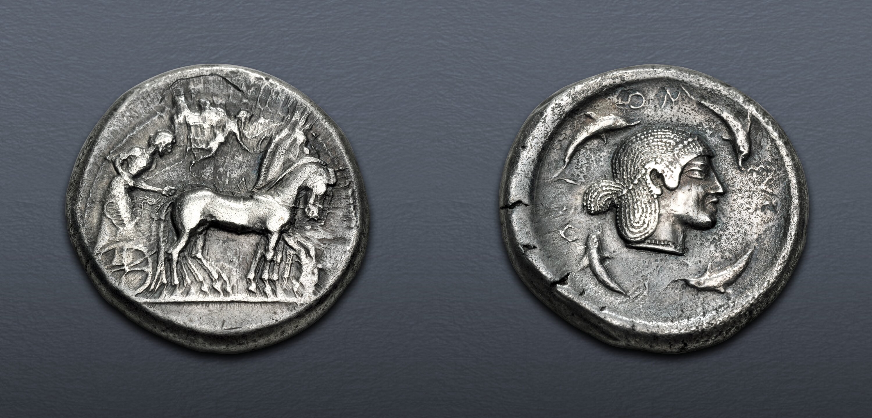 SICILY, Syracuse. Gelon I. 485-478 BC. AR Tetradrachm (26.5mm, 16.71 g ...