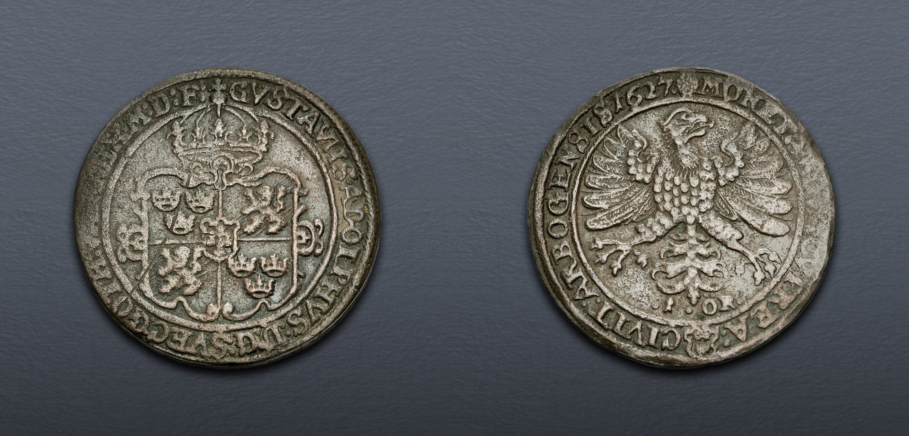 SWEDEN. Gustav II Adolf den store (the Great). 1611–1632. CU Öre (40mm ...
