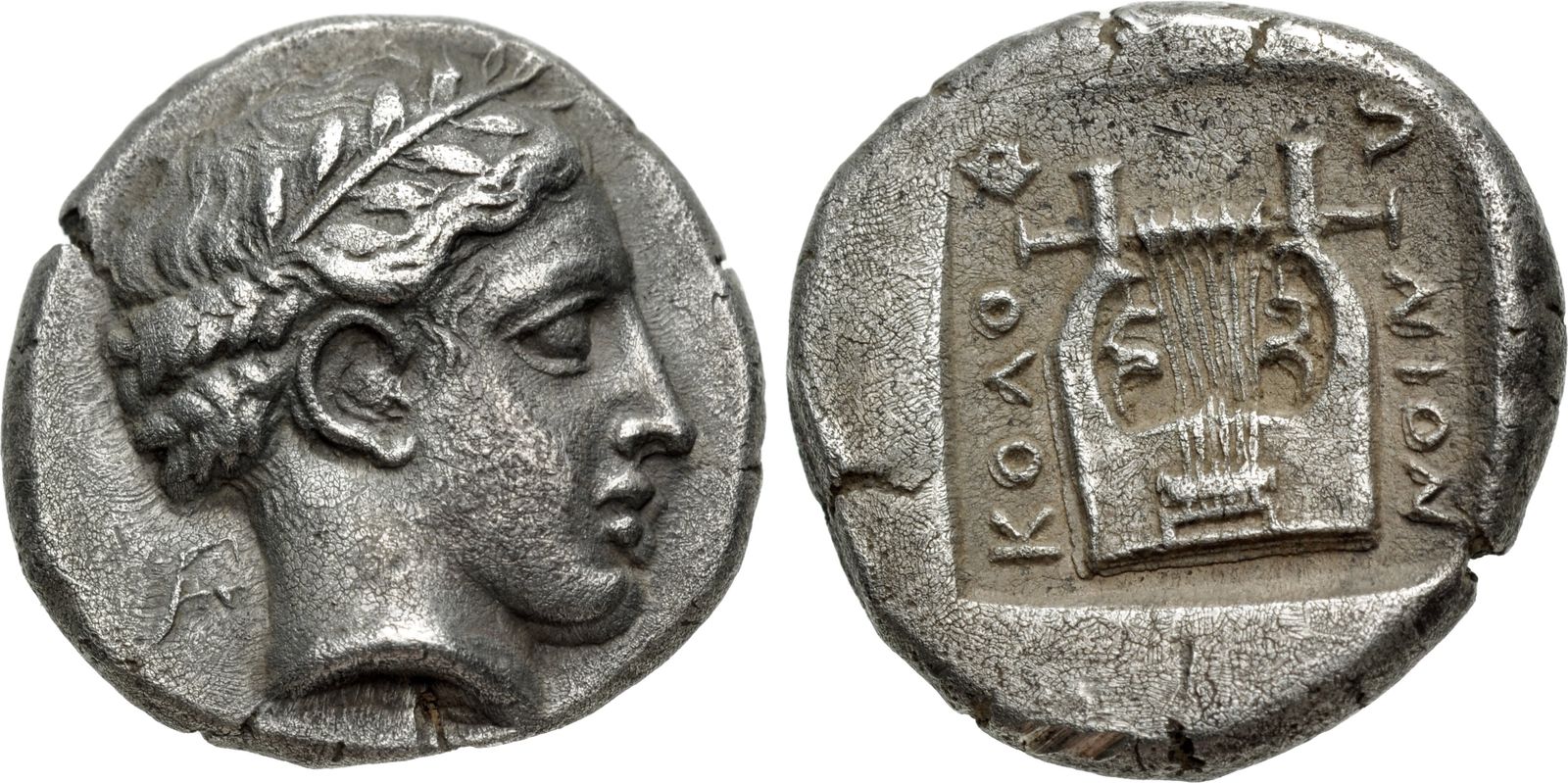 IONIA, Kolophon. Circa 450-410 BC. AR Drachm (16mm, 5.26 g, 10h). Near ...