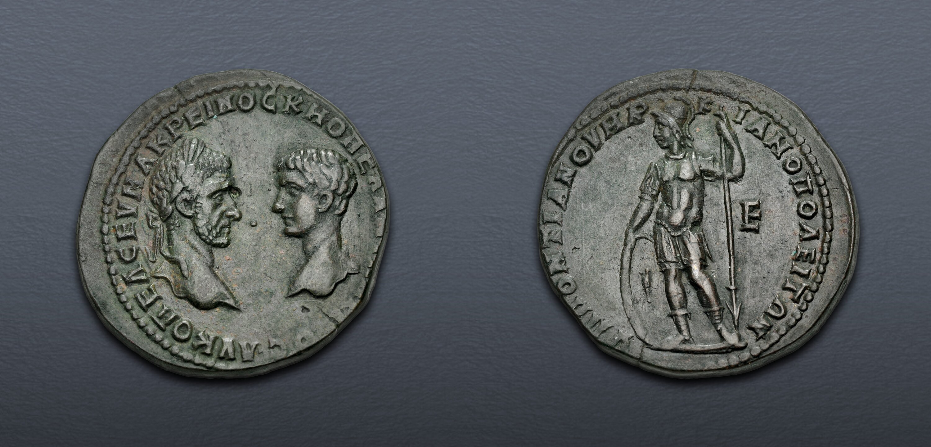 MOESIA INFERIOR, Marcianopolis. Macrinus, with Diadumenian as Caesar ...