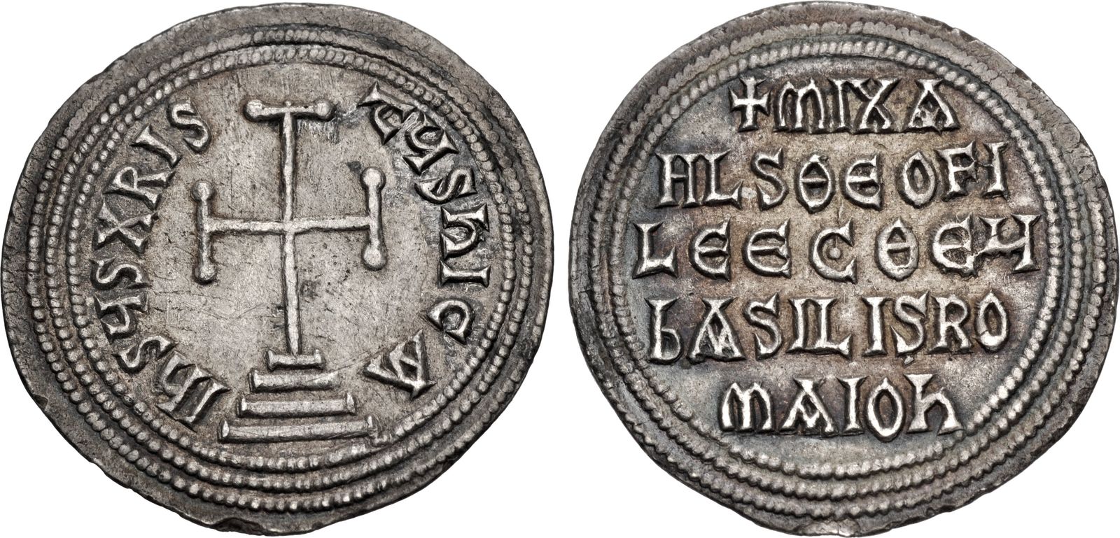 Michael II the Amorian, with Theophilus. 820-829. AR Miliaresion (23 ...