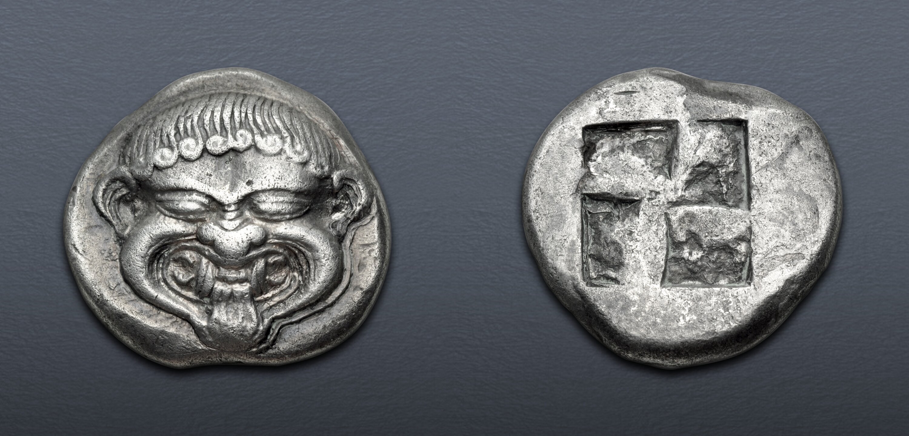 MACEDON, Neapolis. Circa 500-480 BC. AR Stater (20.5mm, 8.47 g). Good ...