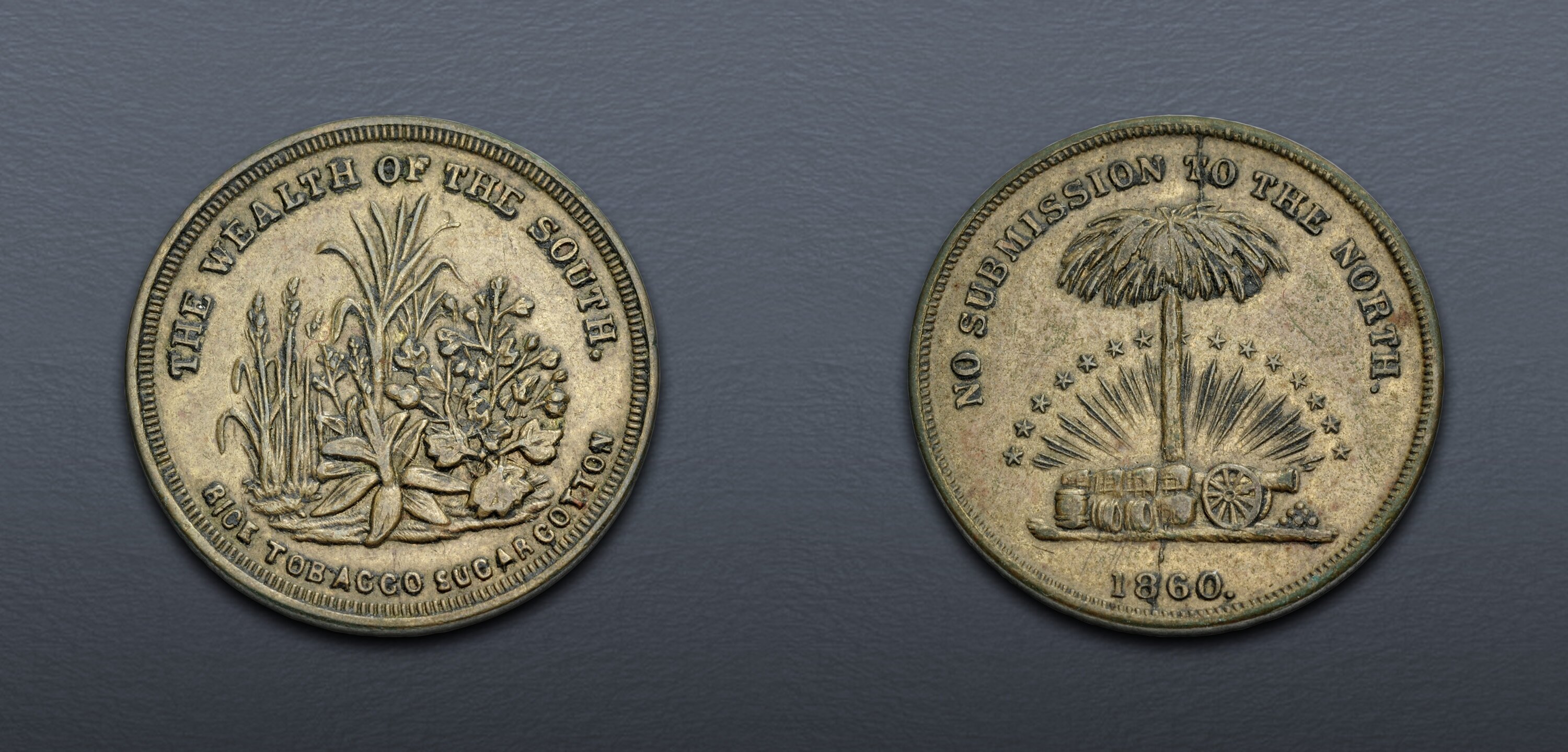 CIVIL WAR TOKENS, Patriotic series. Brass Cent Token (21mm, 4.56 g, 12h ...