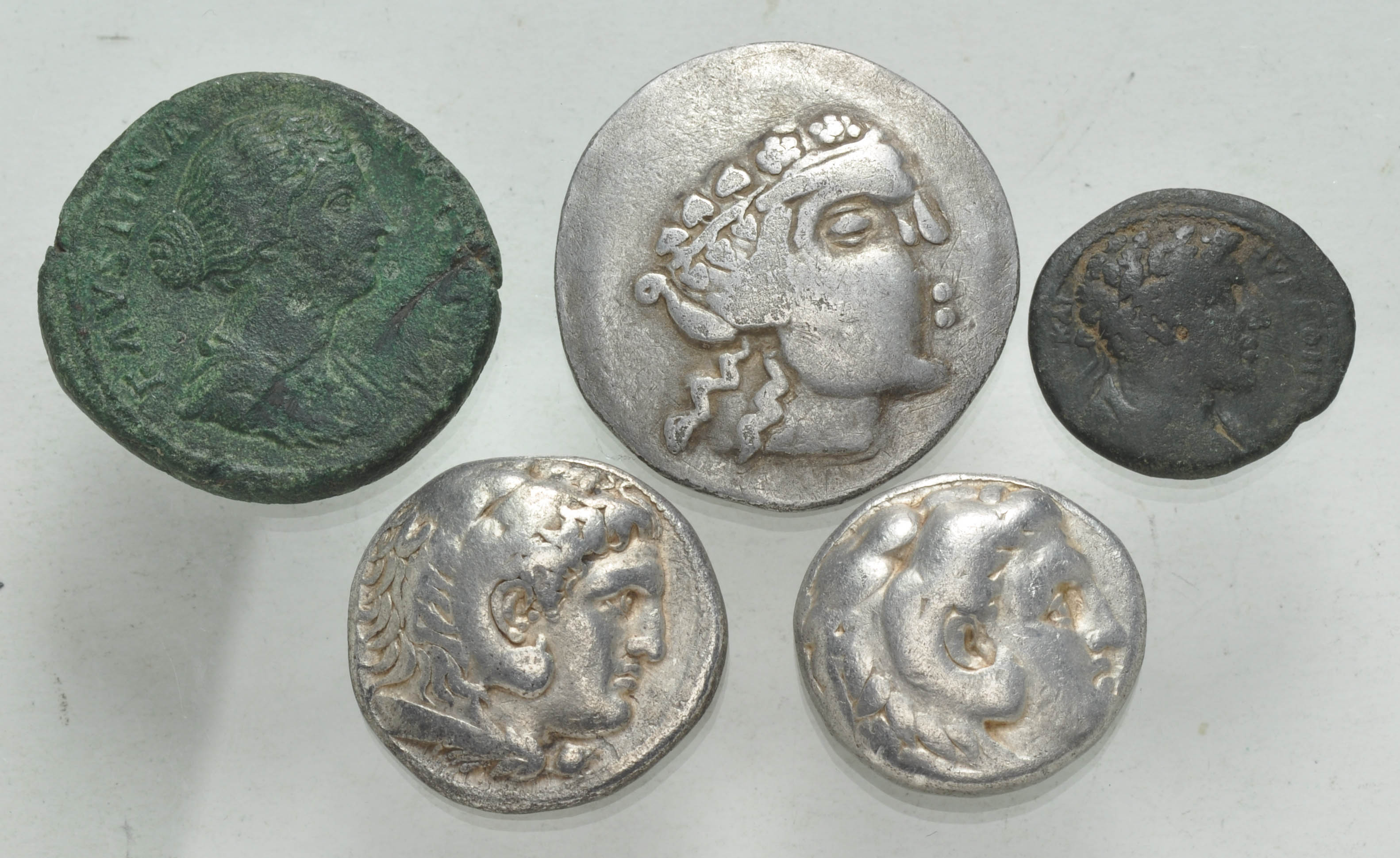 MIXED. Celtic - Roman Imperial. Lot of five (5) silver and bronze ...