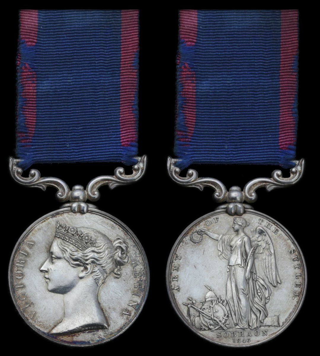 The emotive Sutlej Medal awarded to Captain J. Anderson, Bengal ...