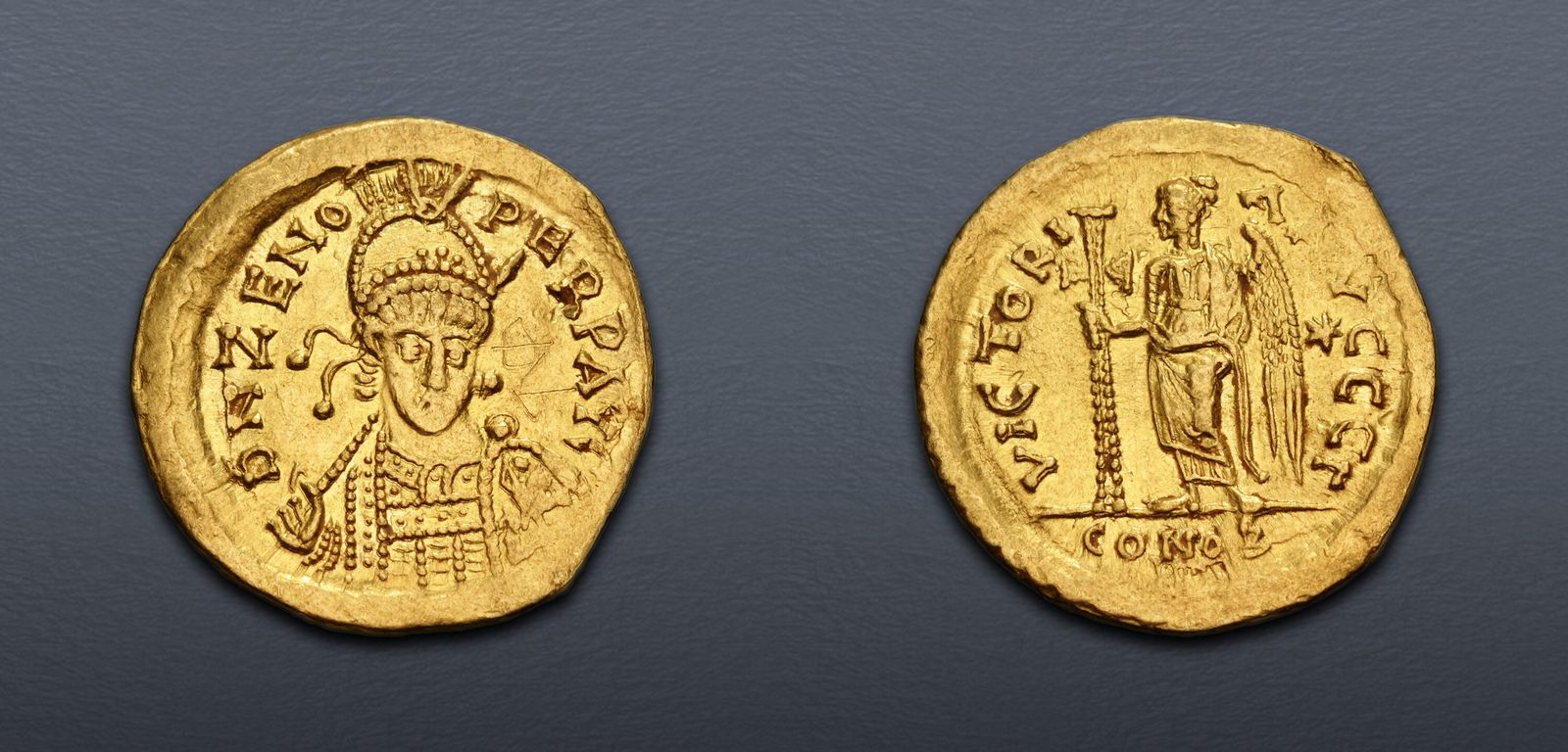 Zeno. Second reign, AD 476-491. AV Solidus (19.5mm, 4.20 g, 6h ...