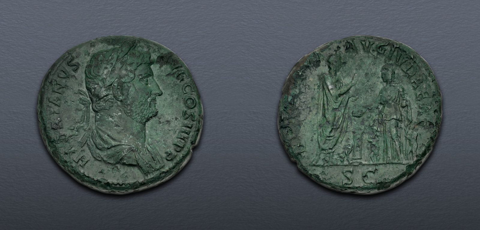 Hadrian. AD 117-138. Æ Sestertius (31.5mm, 27.57 g, 6h). “Travel series ...