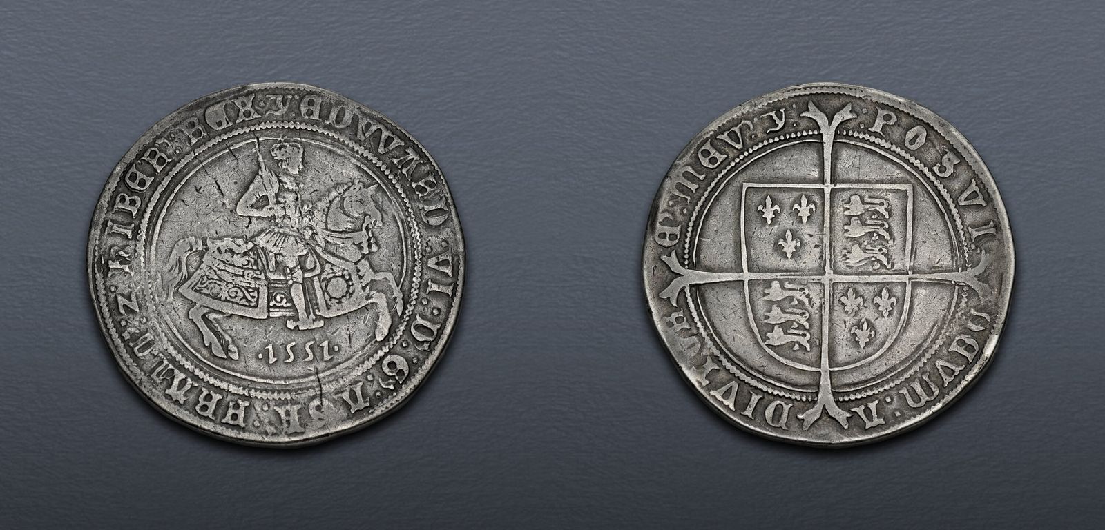 TUDOR. Edward VI. 1547-1553. AR Crown (41mm, 30.83 g, 3h). Third period ...