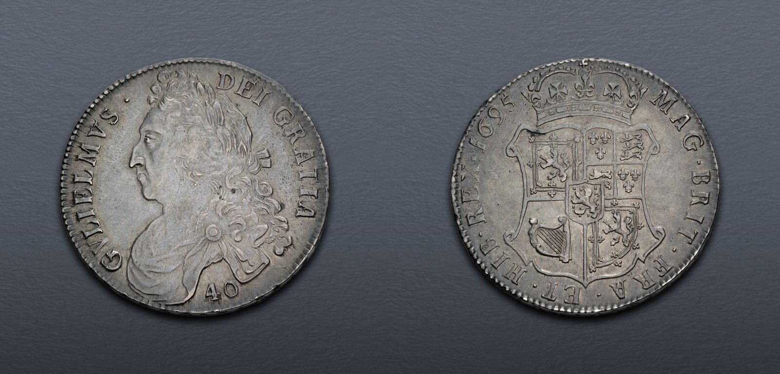 SCOTLAND. William II (III of England). 1694-1702. AR Forty Shillings ...
