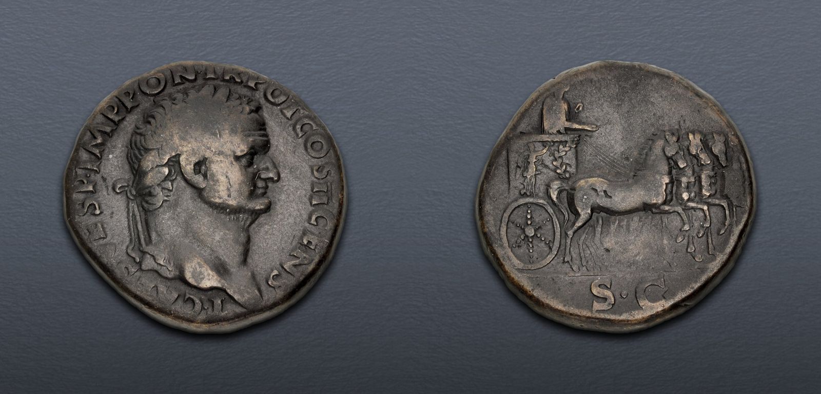 Titus. As Caesar, AD 69-79. Æ Sestertius (32mm, 24.30 g, 6h). “Judaea ...