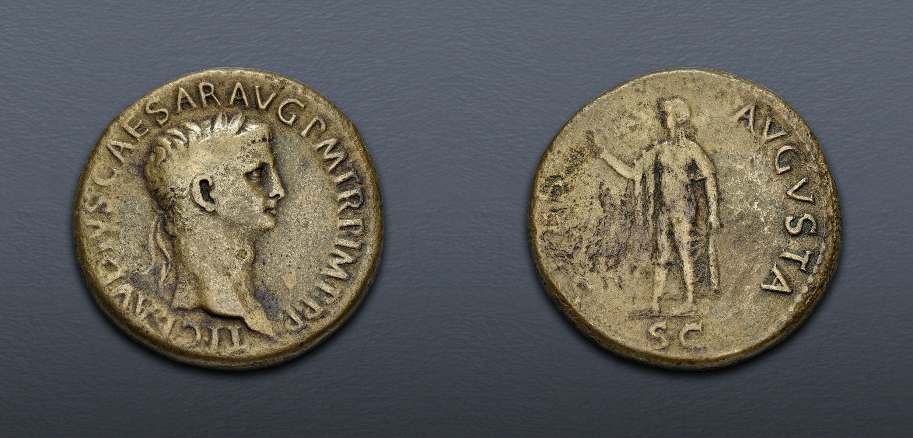 Claudius. AD 41-54. Æ Sestertius (34.5mm, 29.38 g, 6h). Rome mint ...