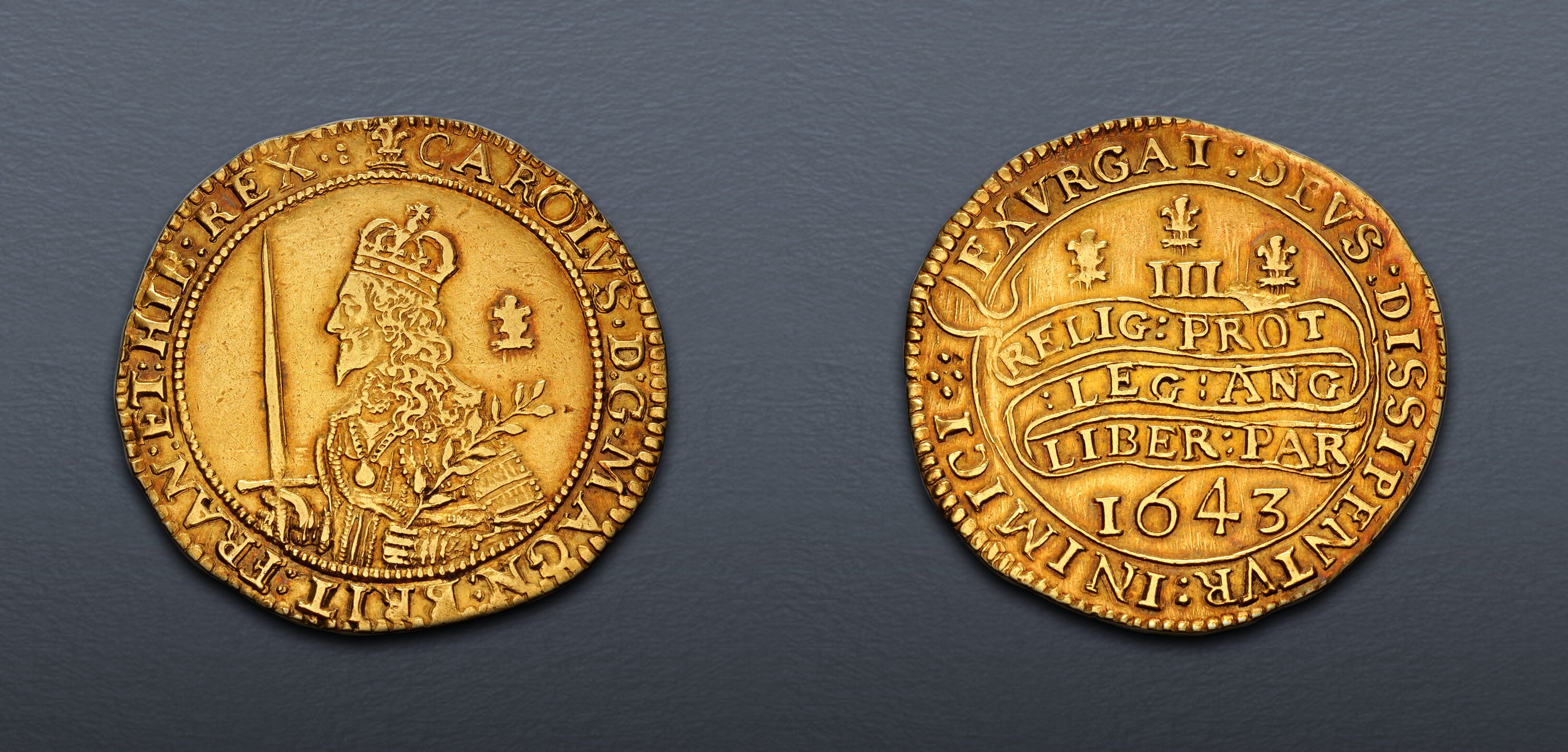 STUART. Charles I. 1625-1649. AV Triple Unite (44mm, 26.62 g, 6h ...